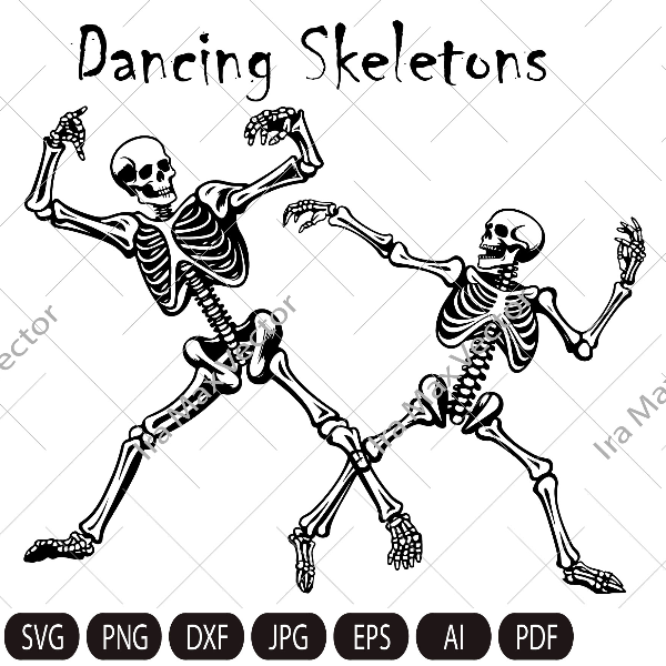 Skeleton svg, Dancing skeleton svg, halloween skeleton svg, | Inspire ...