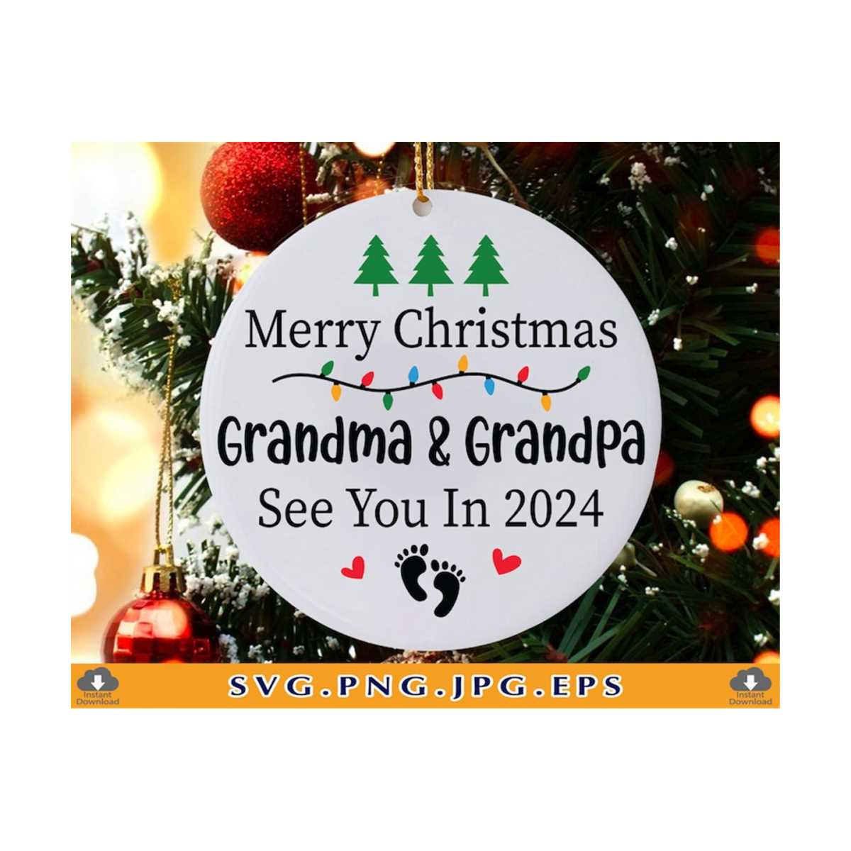 Family Tradition Merry Christmas Grandma And Grandpa Promoted To ...