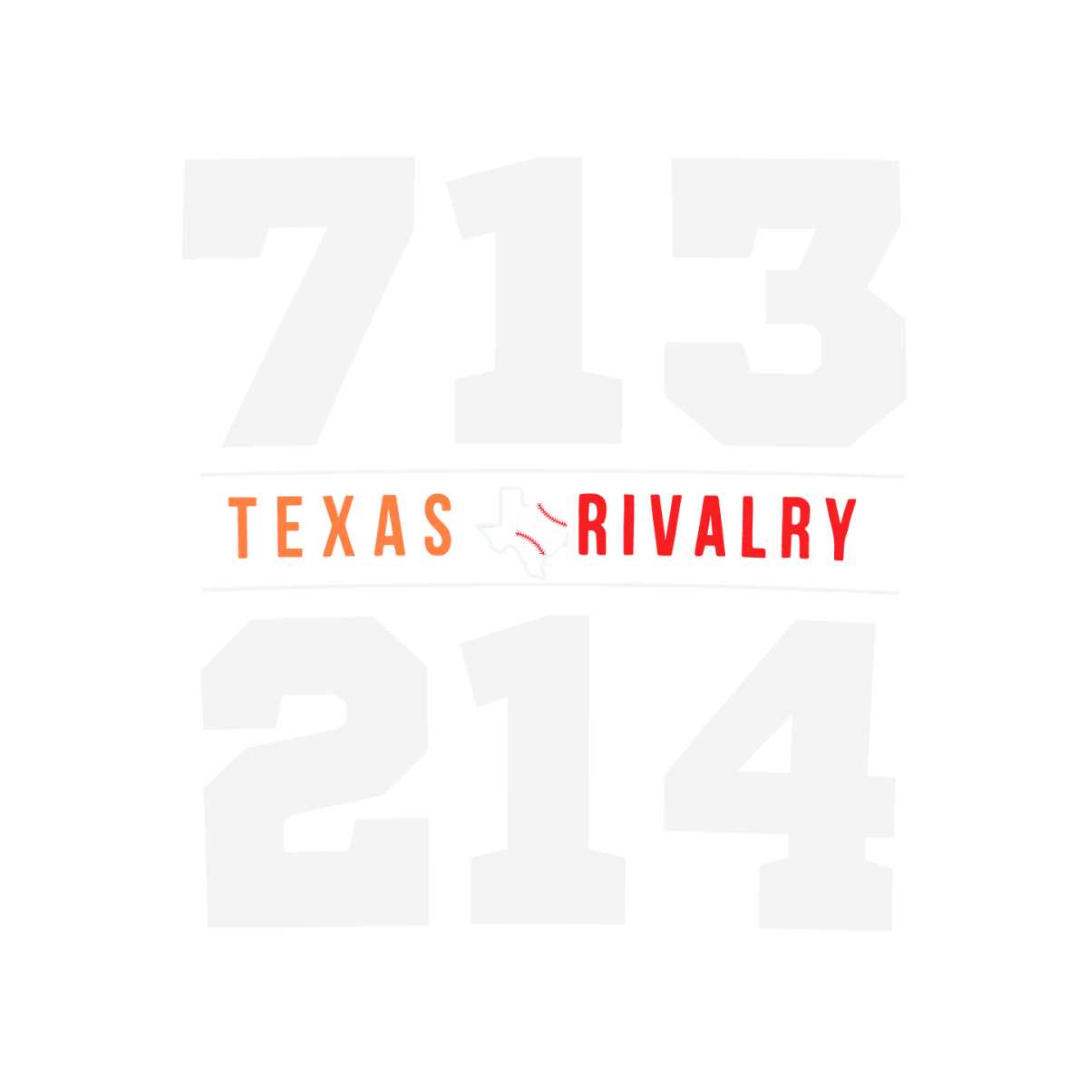 Texas Showdown Rivalry 713 214 SVG Cutting Digital File | Inspire Uplift