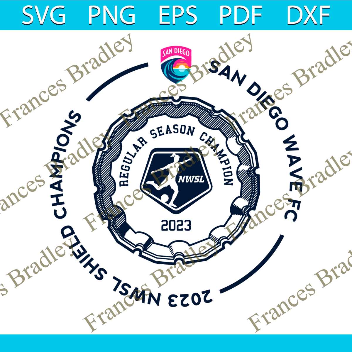 San Diego Wave FC NWSL Shield Champions SVG Download | Inspire Uplift