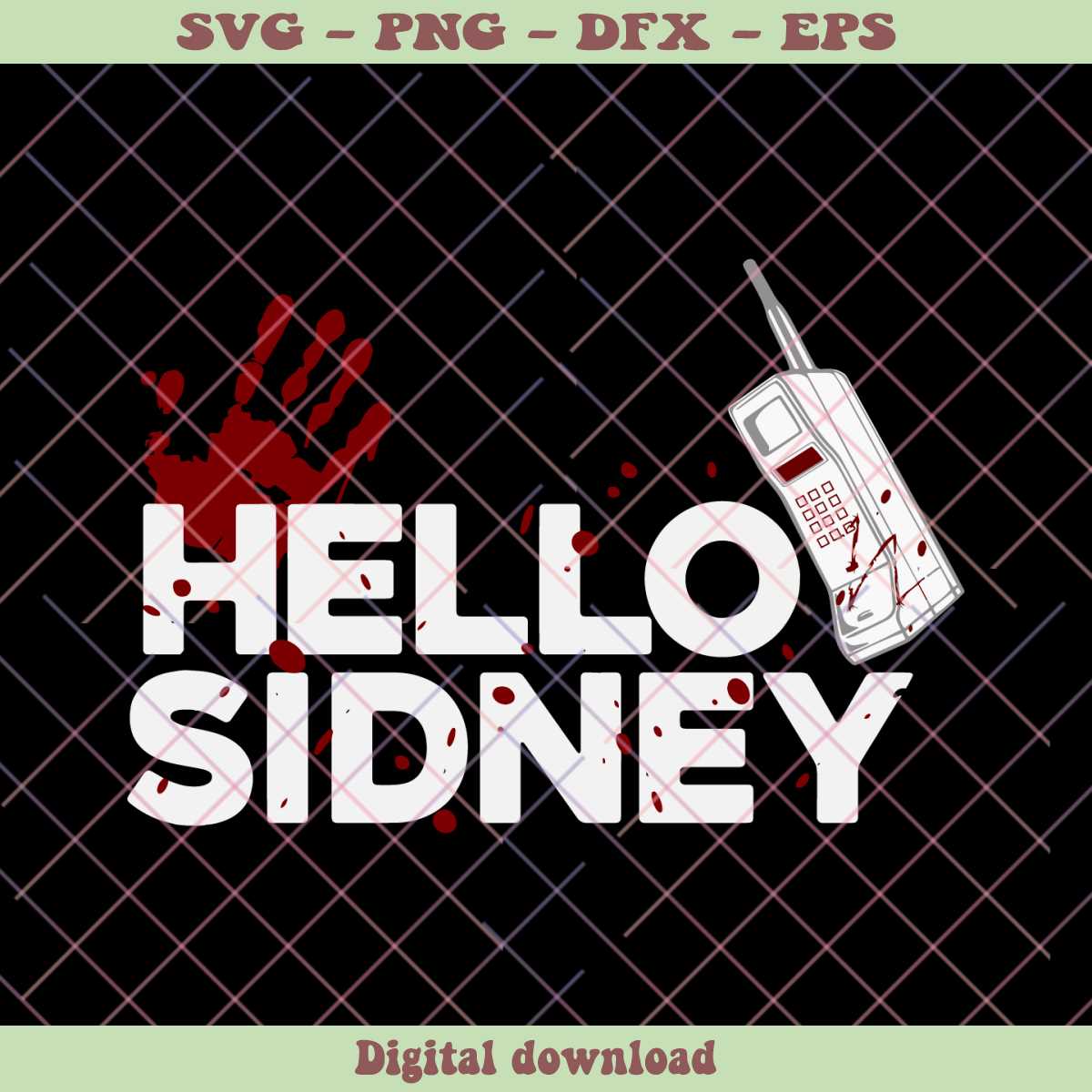 Hello Sidney Scream Horror Characters SVG File For Cricut | Inspire Uplift