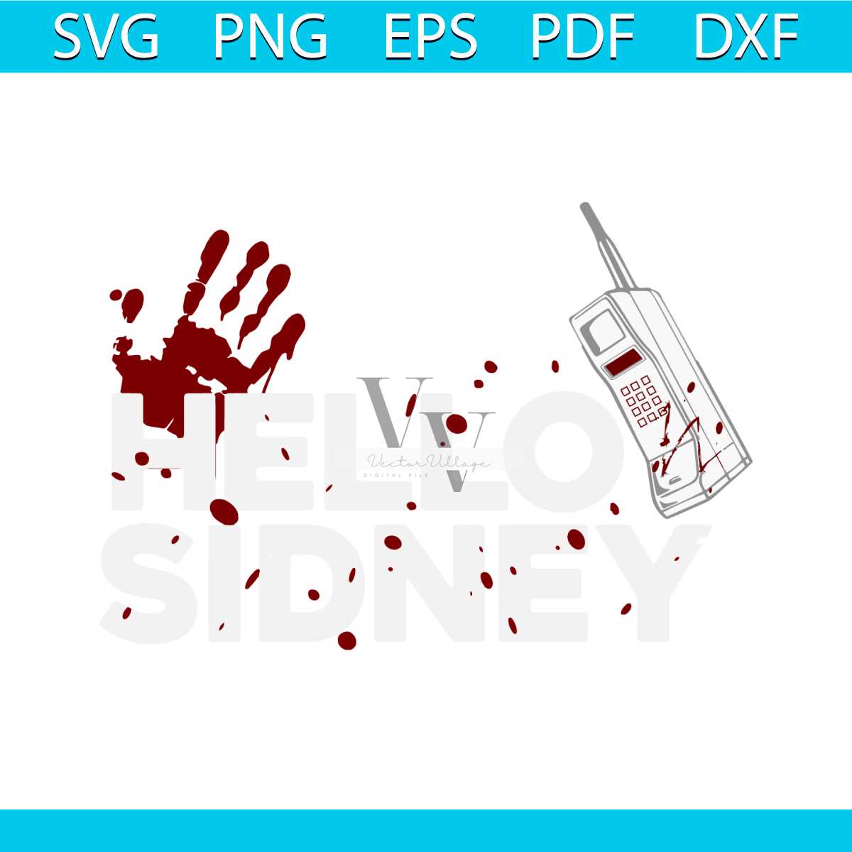 Hello Sidney Scream Horror Characters SVG File For Cricut | Inspire Uplift