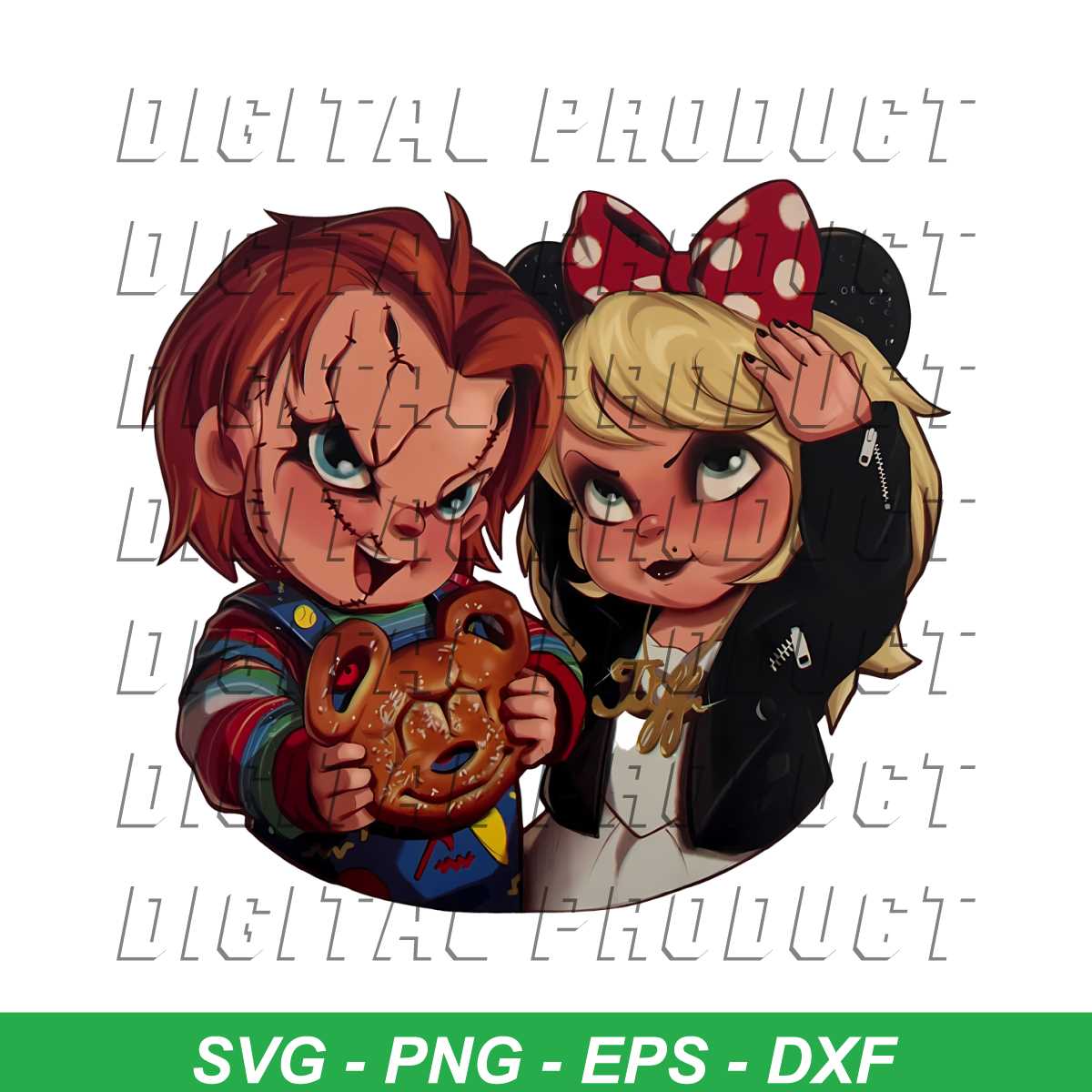 Bride of Chucky Disney Halloween PNG Sublimation Download | Inspire Uplift