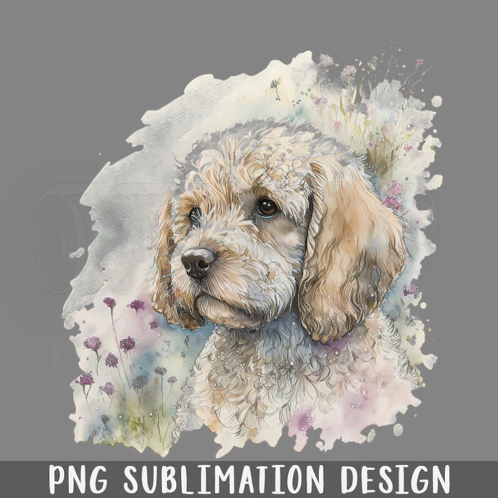 Cockapoo Original Watercolour Art PNG Download | Inspire Uplift