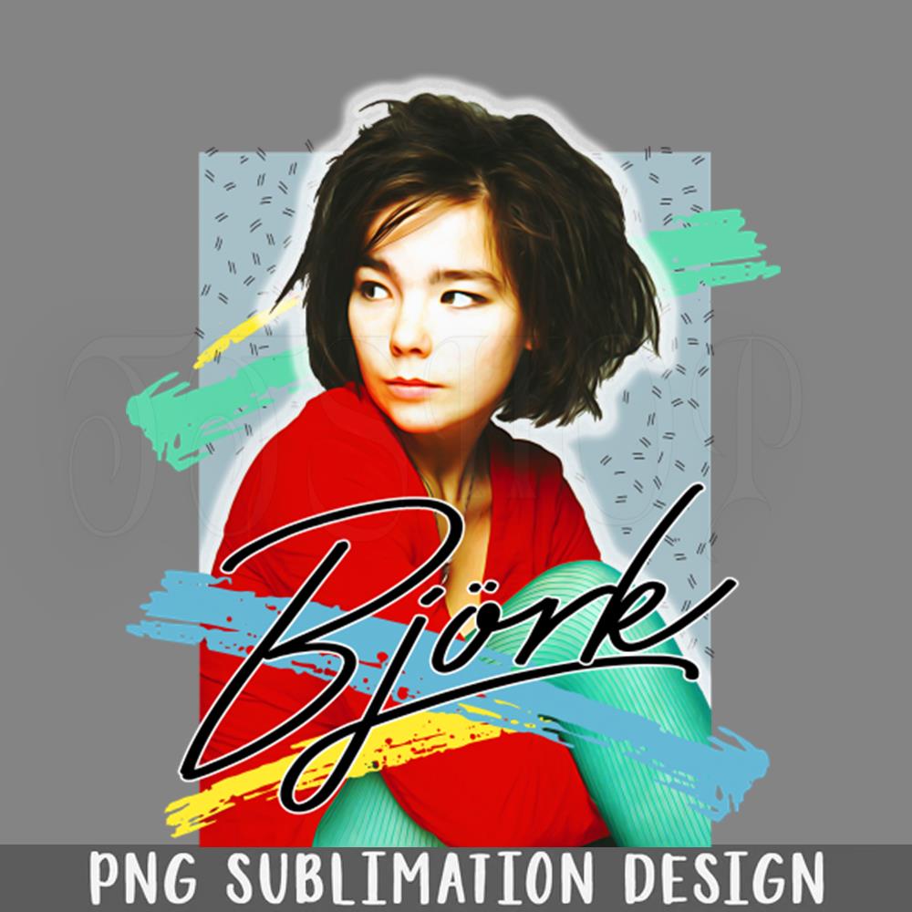 Bjork The Sugarcubes 80s Aesthetic Fan Art PNG Download | Inspire Uplift
