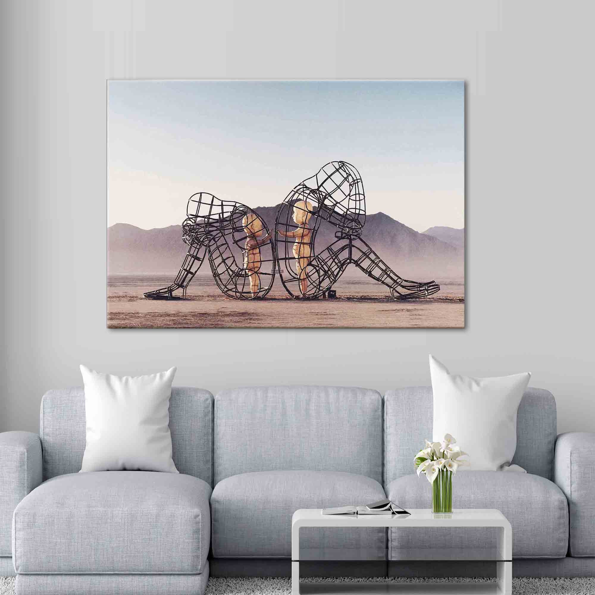 Two People Turning Their Backs On Each Other At Burning Man - Inspire ...