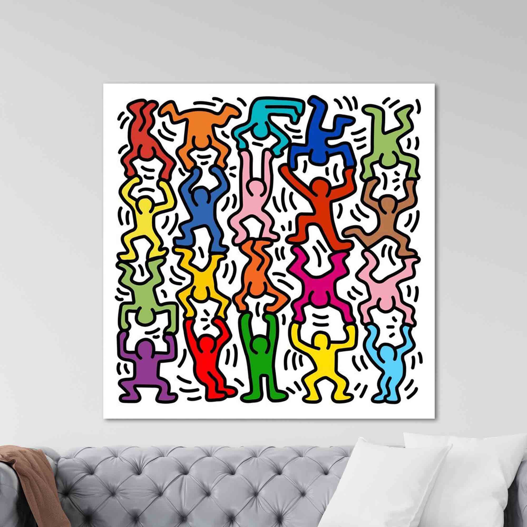 Keith Haring Canvas Artwork Keith Haring Wall Art Extra Larg | Inspire ...
