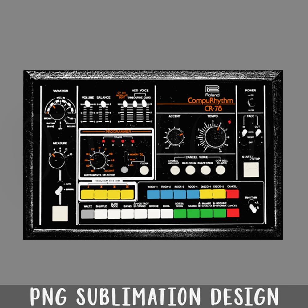 CR78 Drum Machine raphic Art PNG Download | Inspire Uplift