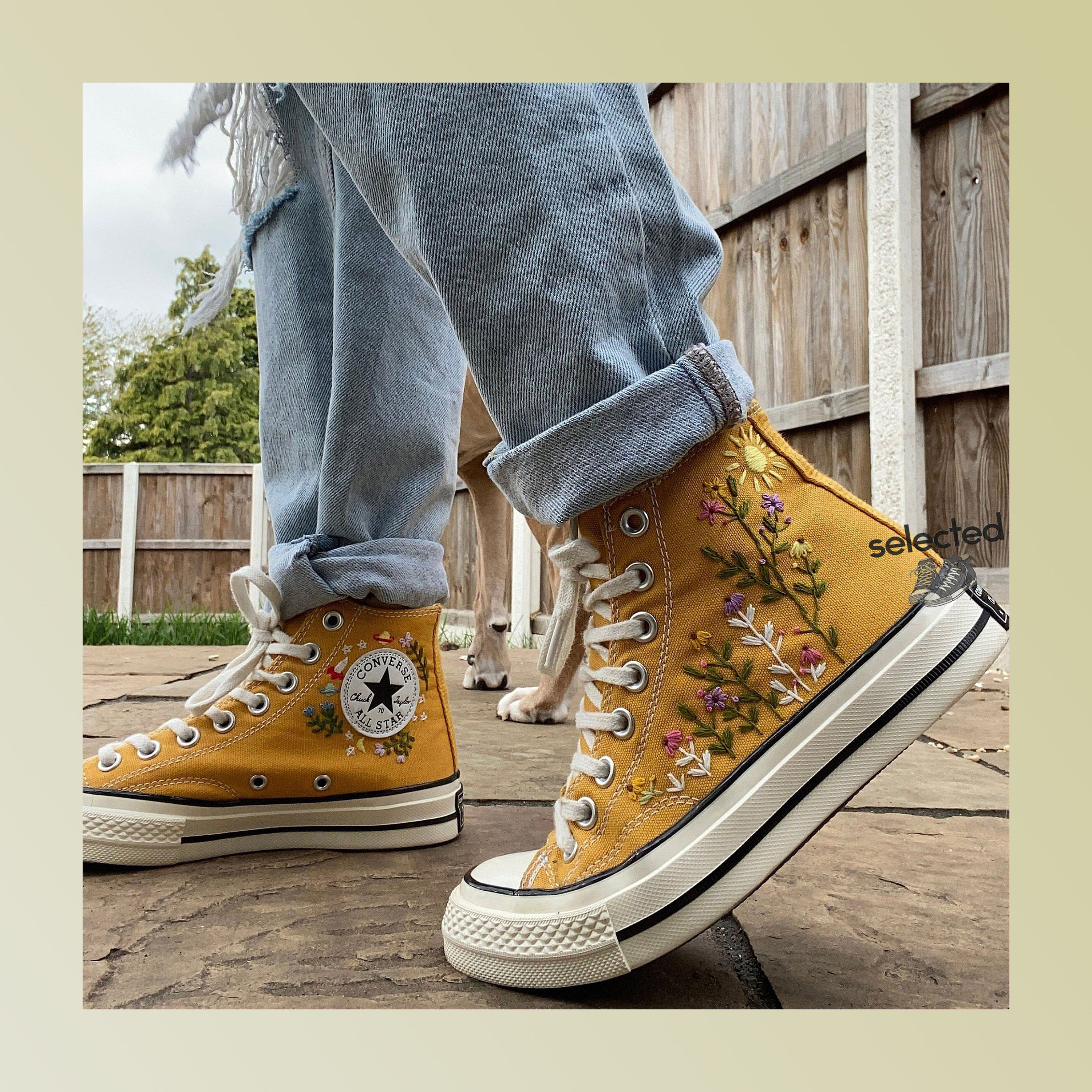Universe Embroidered Converse, Flower Converse, Converse Chu | Inspire ...