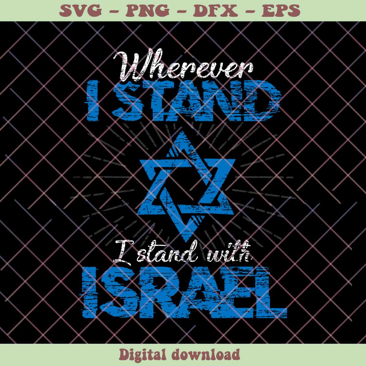 I Stand With Israel Jewish Logo SVG Graphic Design File - Inspire Uplift
