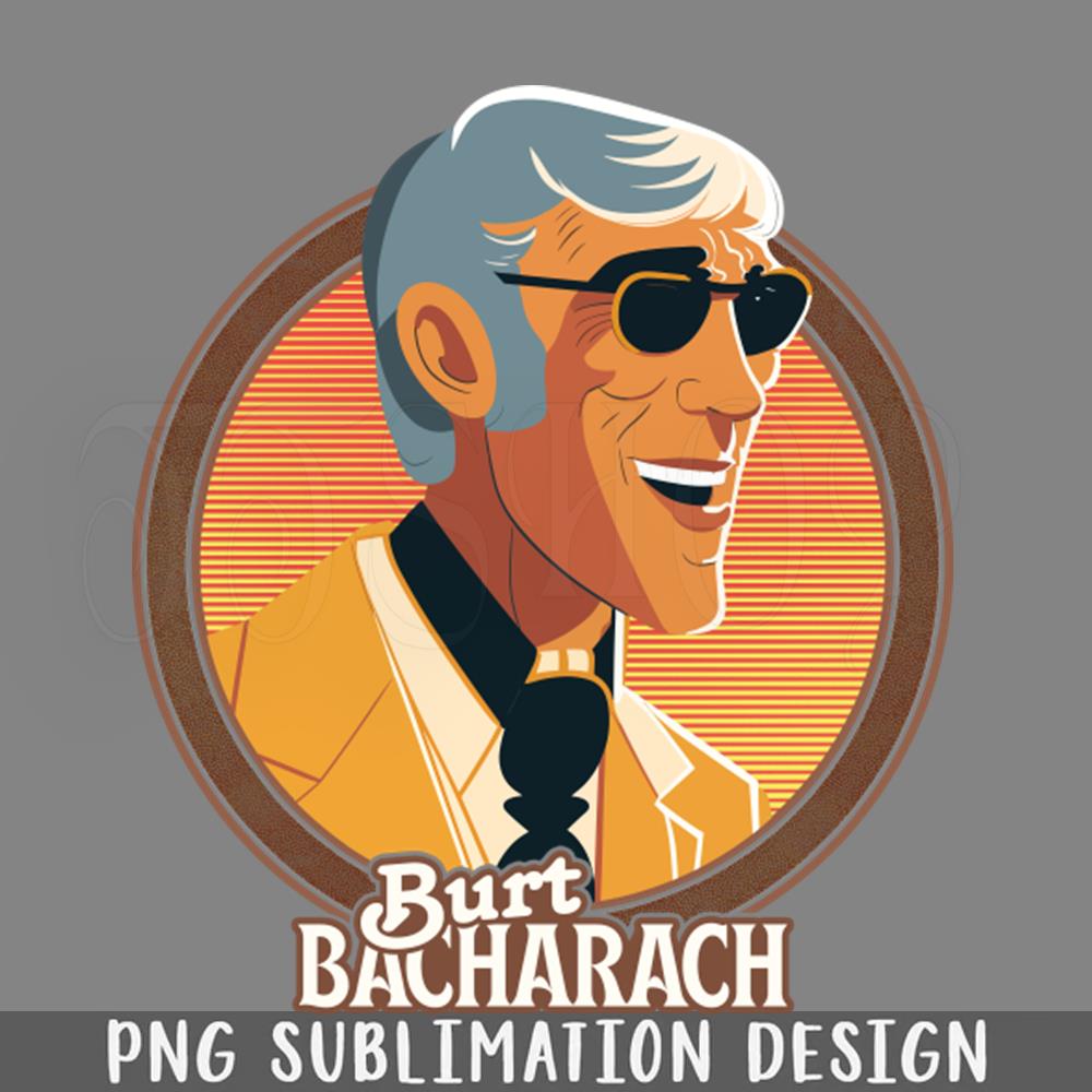 Burt Bacharach Retro 60s Fan PNG Download | Inspire Uplift