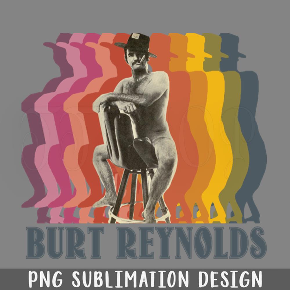 Burt Reynolds Retro Fade PNG Download | Inspire Uplift