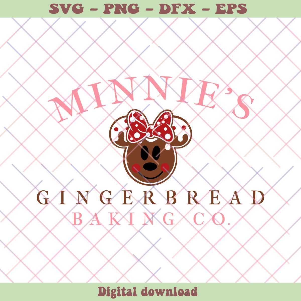 Minnies Gingerbread Baking Co Minnie Mouse Christmas SVG | Inspire Uplift