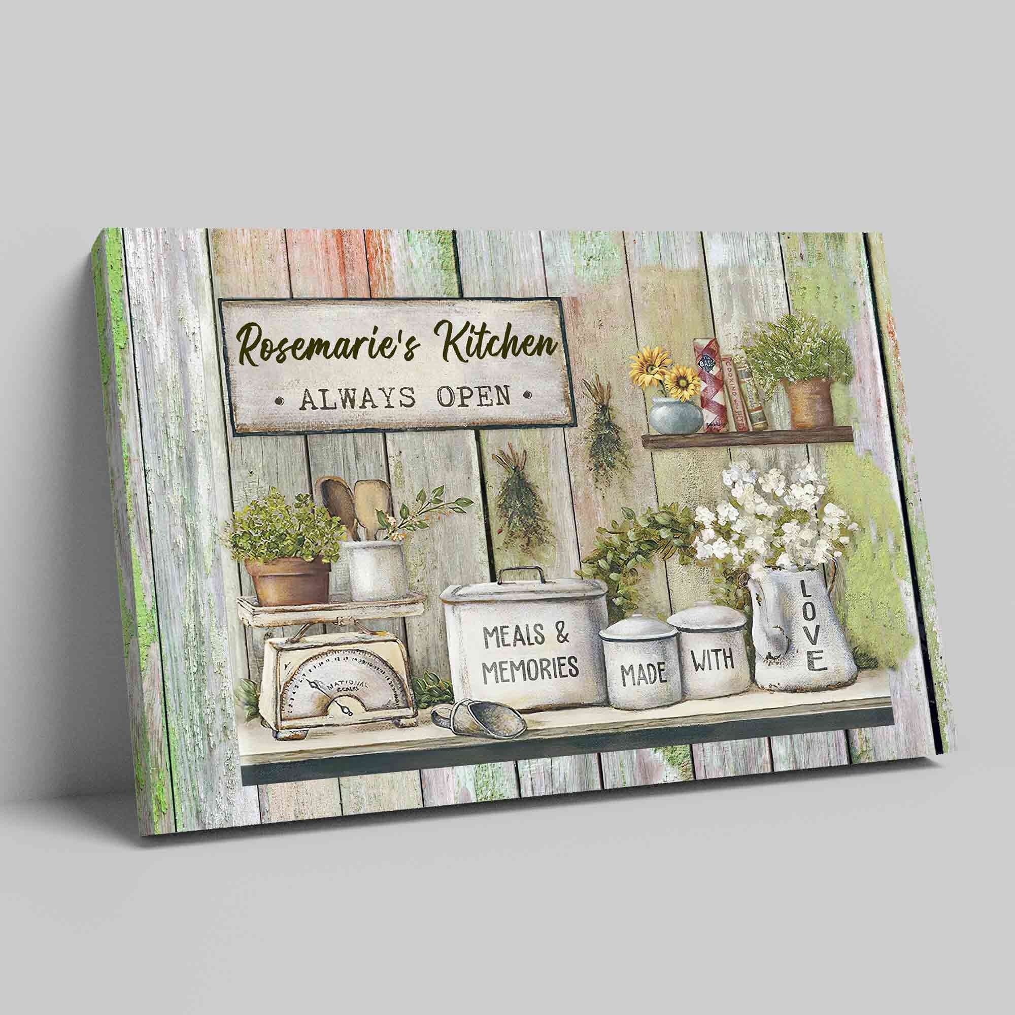 Custom Kitchen Canvas, Kitchen Gift, Canvas For Kitchen, Gif | Inspire ...