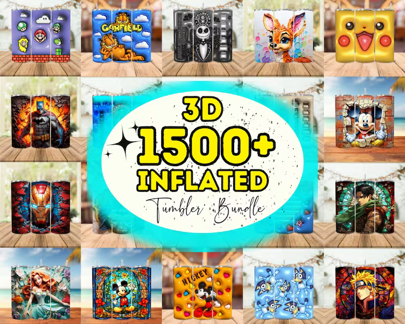 3D Inflated Puff Tumbler Bundle | Inspire Uplift