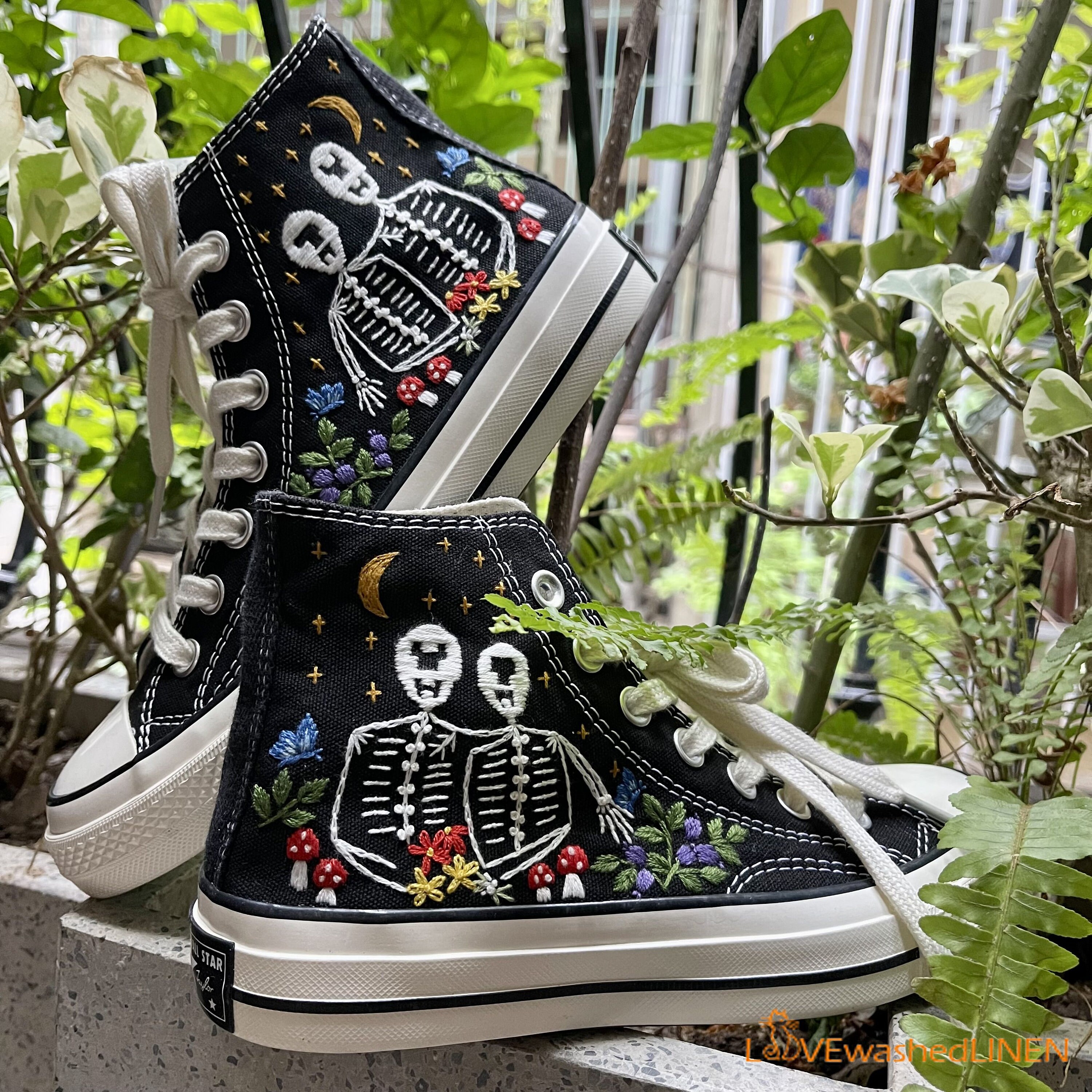 Custom Converse Chuck Taylor Embroidered , Embroidered Prett | Inspire ...