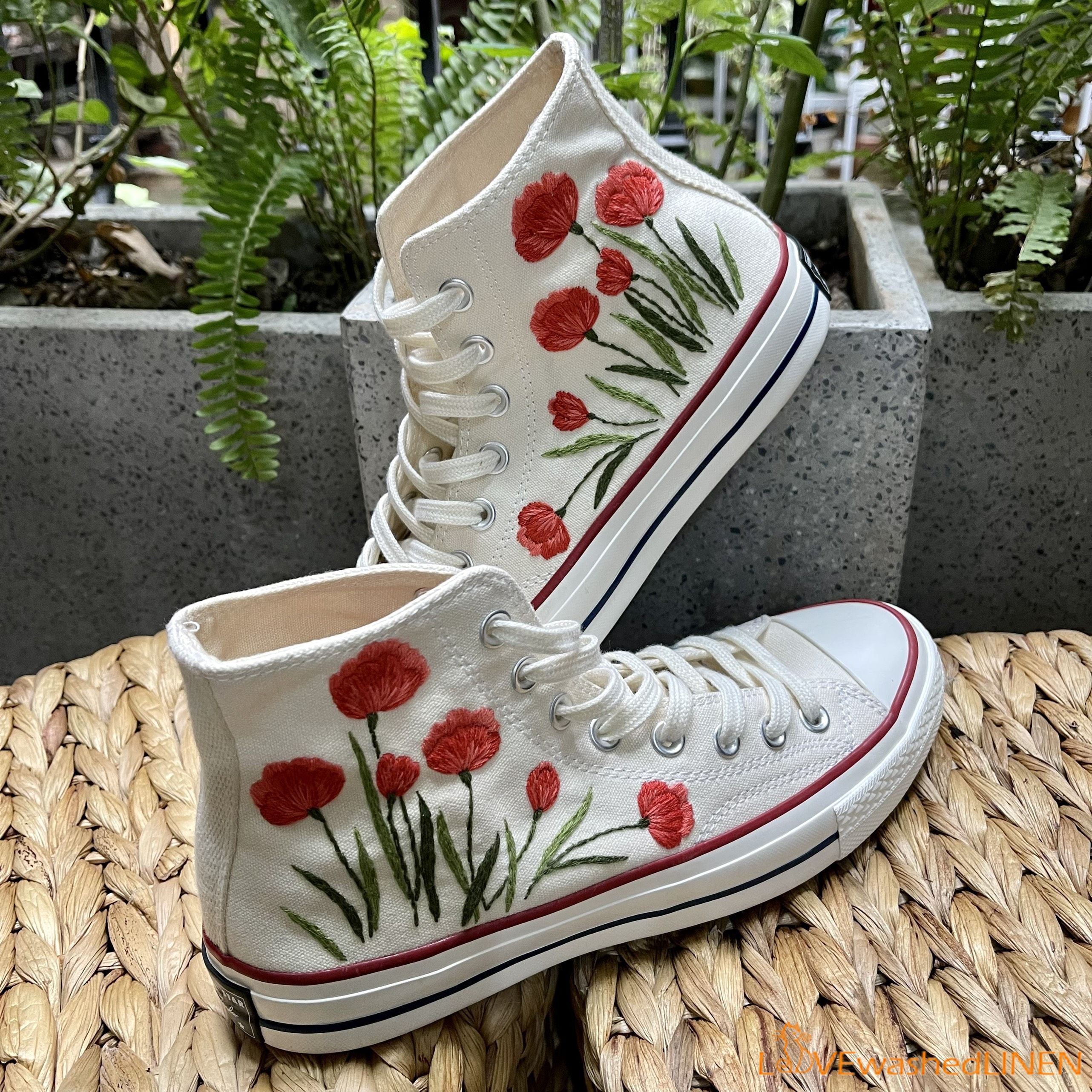 Custom Embroidered Converse High Tops, Custom Converse Chuck | Inspire ...