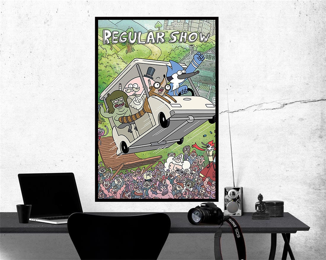 Regular Show Poster Jumping off Ramp Mordecai and the Rigbys - Inspire ...