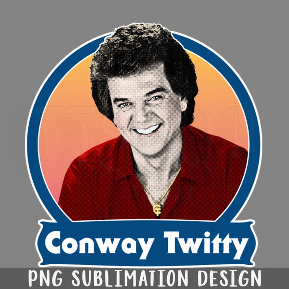 Conway Twitty Retro 70s Style PNG Download | Inspire Uplift