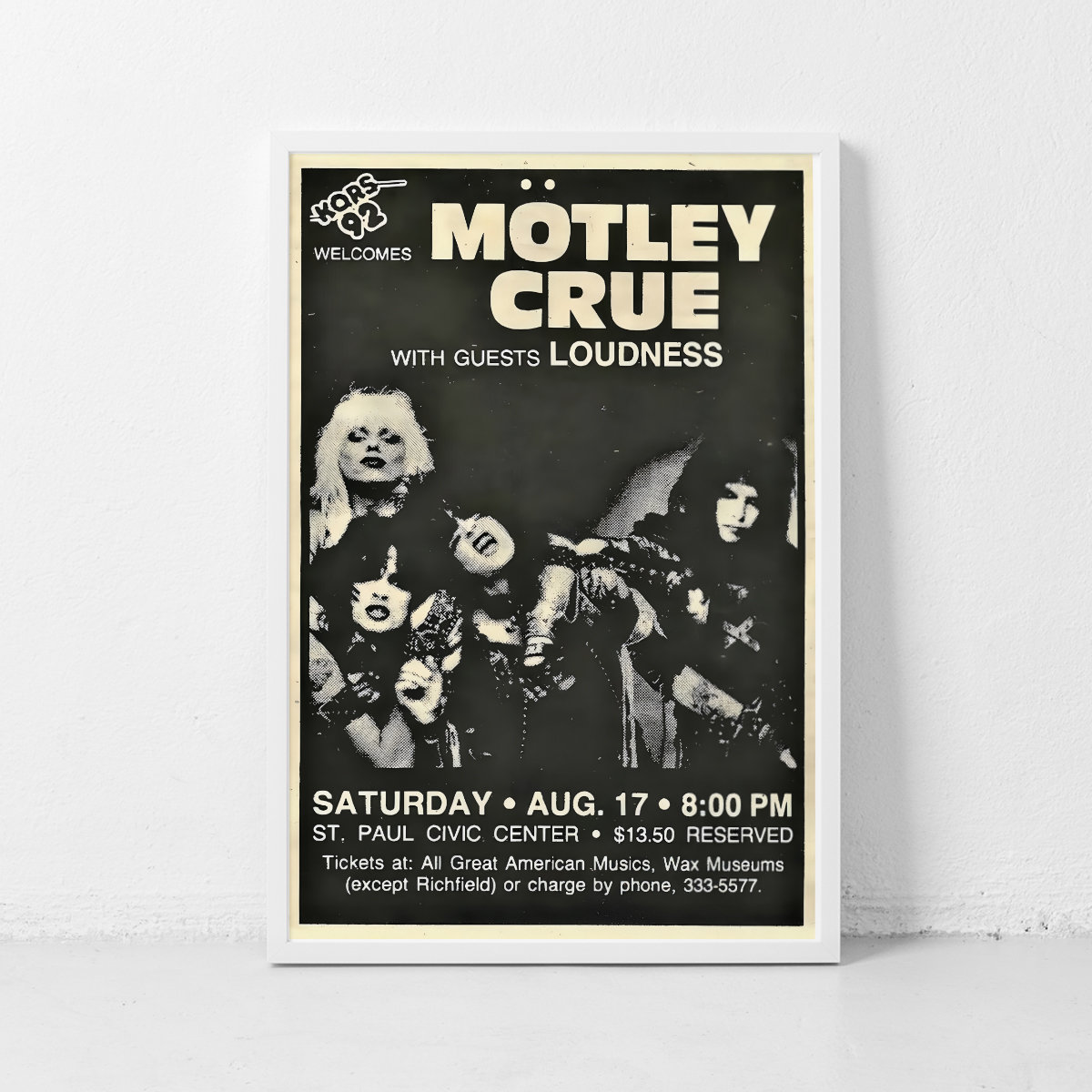 Motley Crue Music Gig Concert Poster Classic Retro Rock Vint - Inspire ...