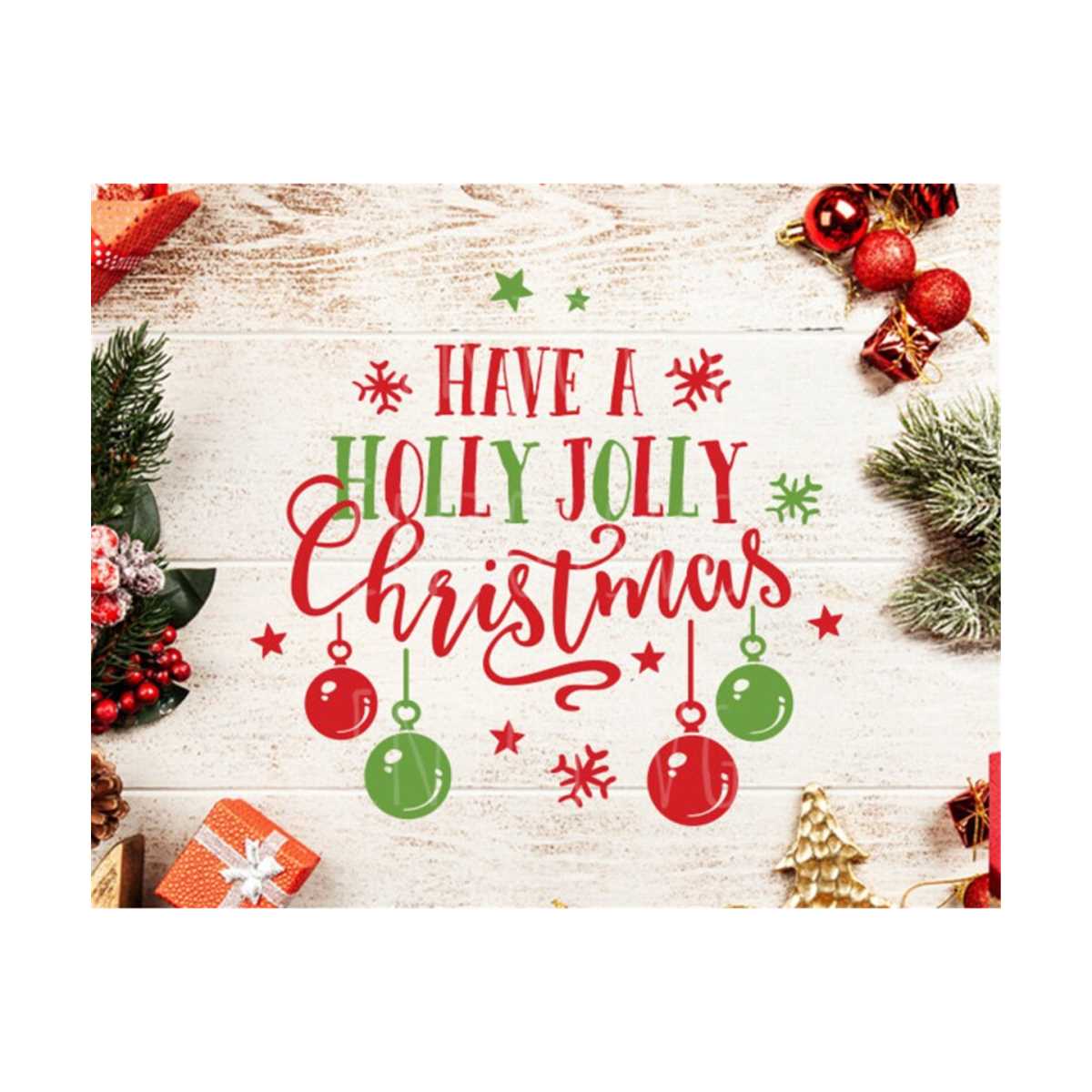 Holly Jolly Svg File | Inspire Uplift
