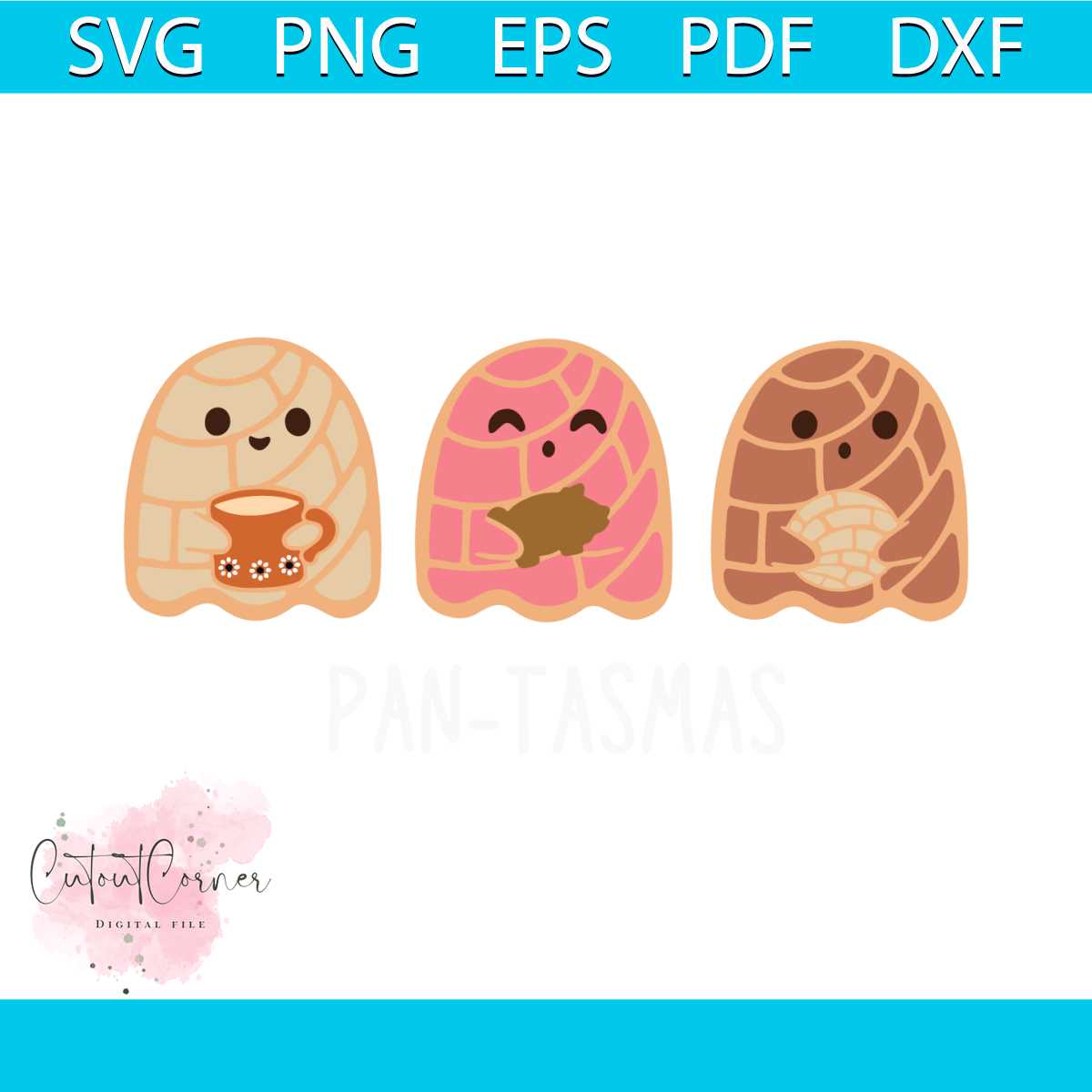 Funny Pantasmas Ghost Pan Dulce SVG Digital Cricut File | Inspire Uplift