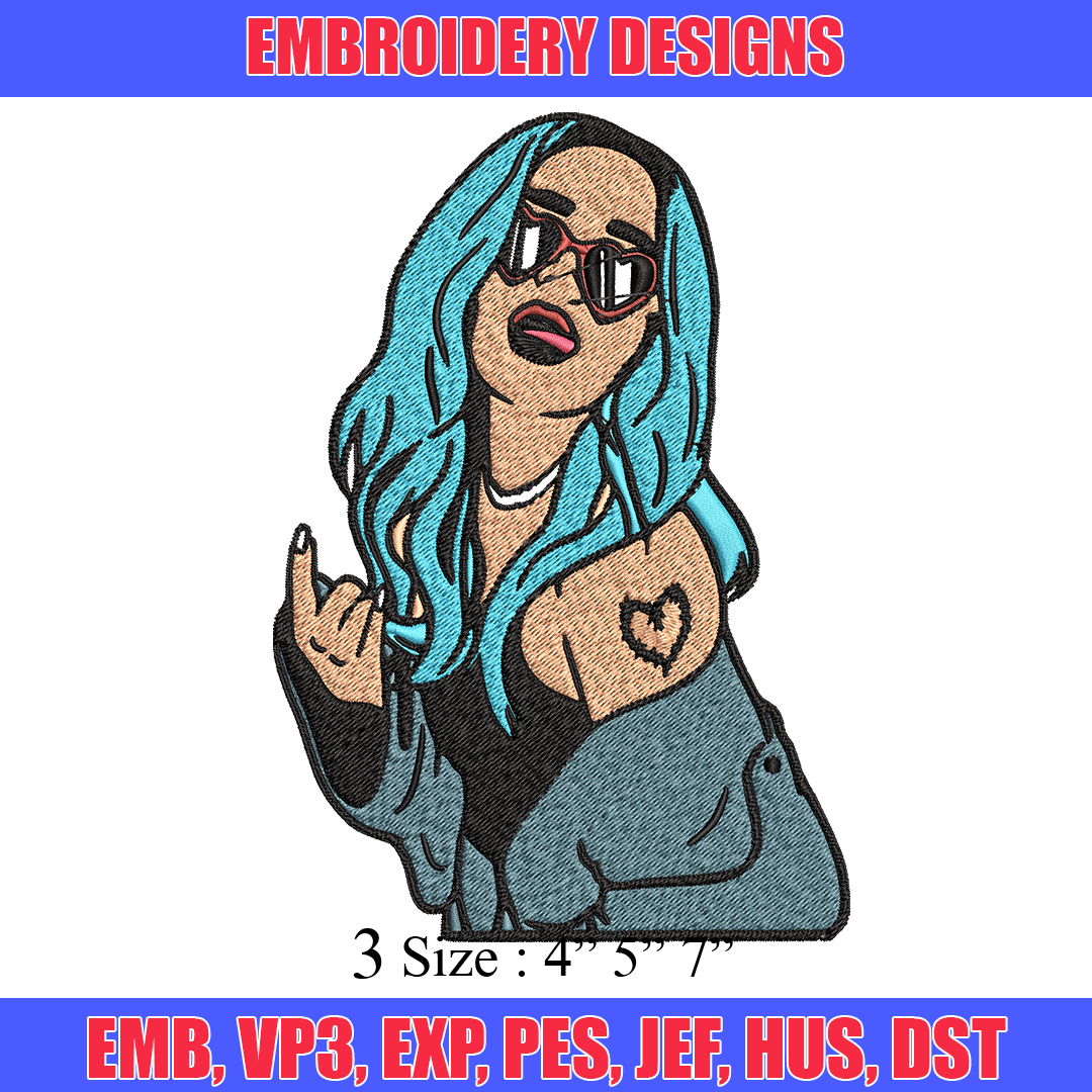 Bad girl Embroidery design, Bad girl Embroidery, logo design | Inspire ...