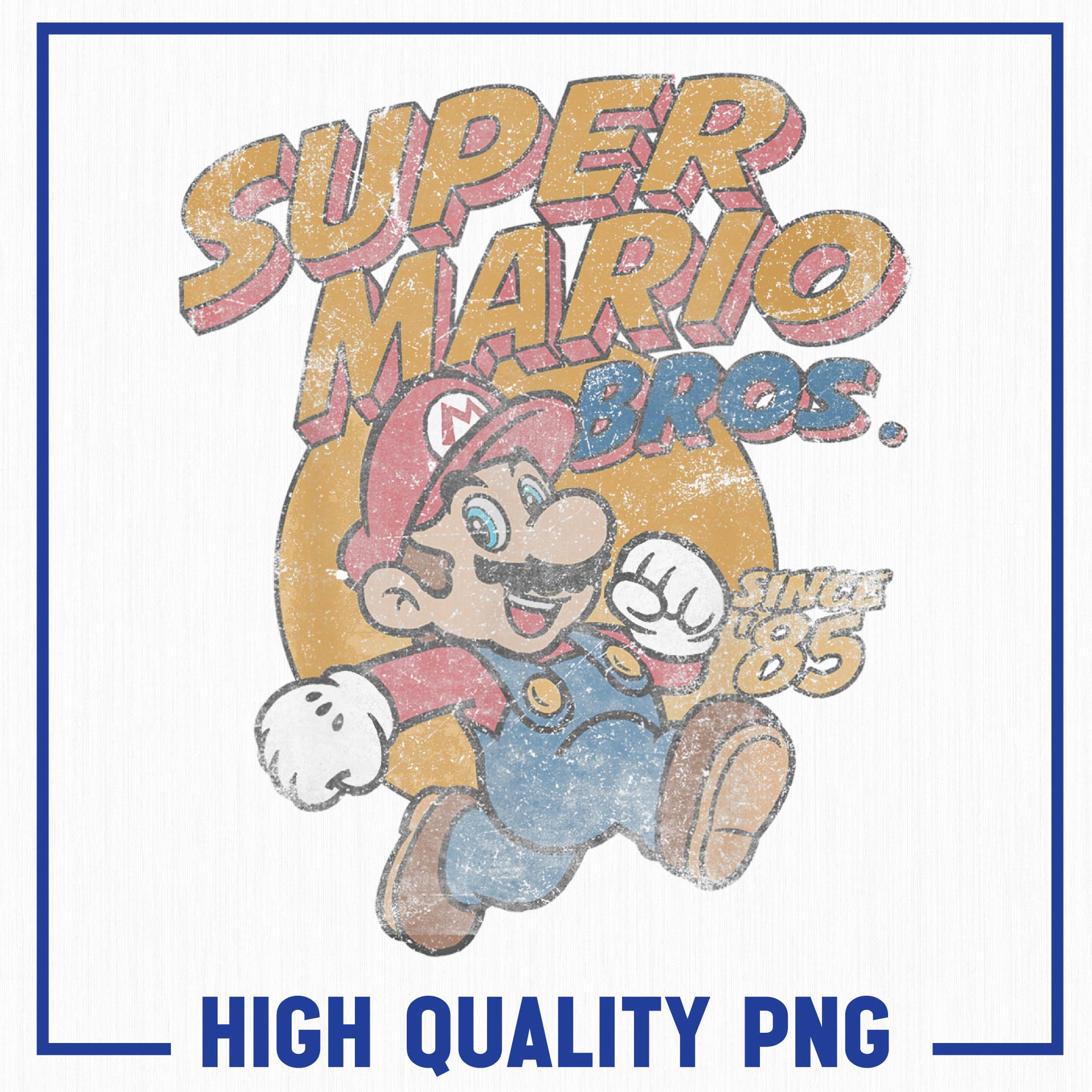 Super Mario Bros Png, Since '85 Vintage Poster Png, Mario Fa - Inspire ...