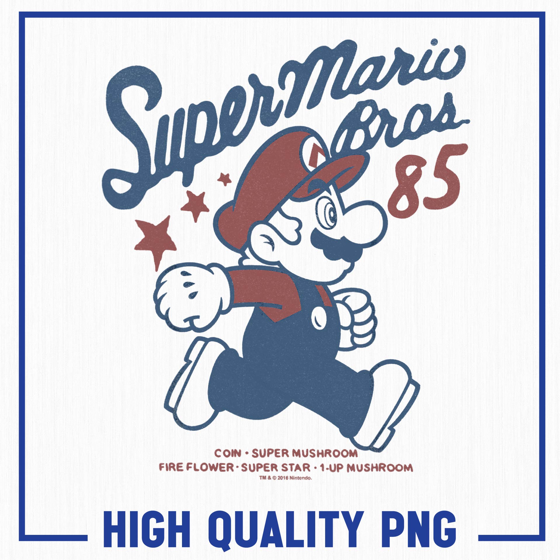 Super Mario Brothers Png, '85 Vintage Stars Png, Mario Fan G | Inspire ...