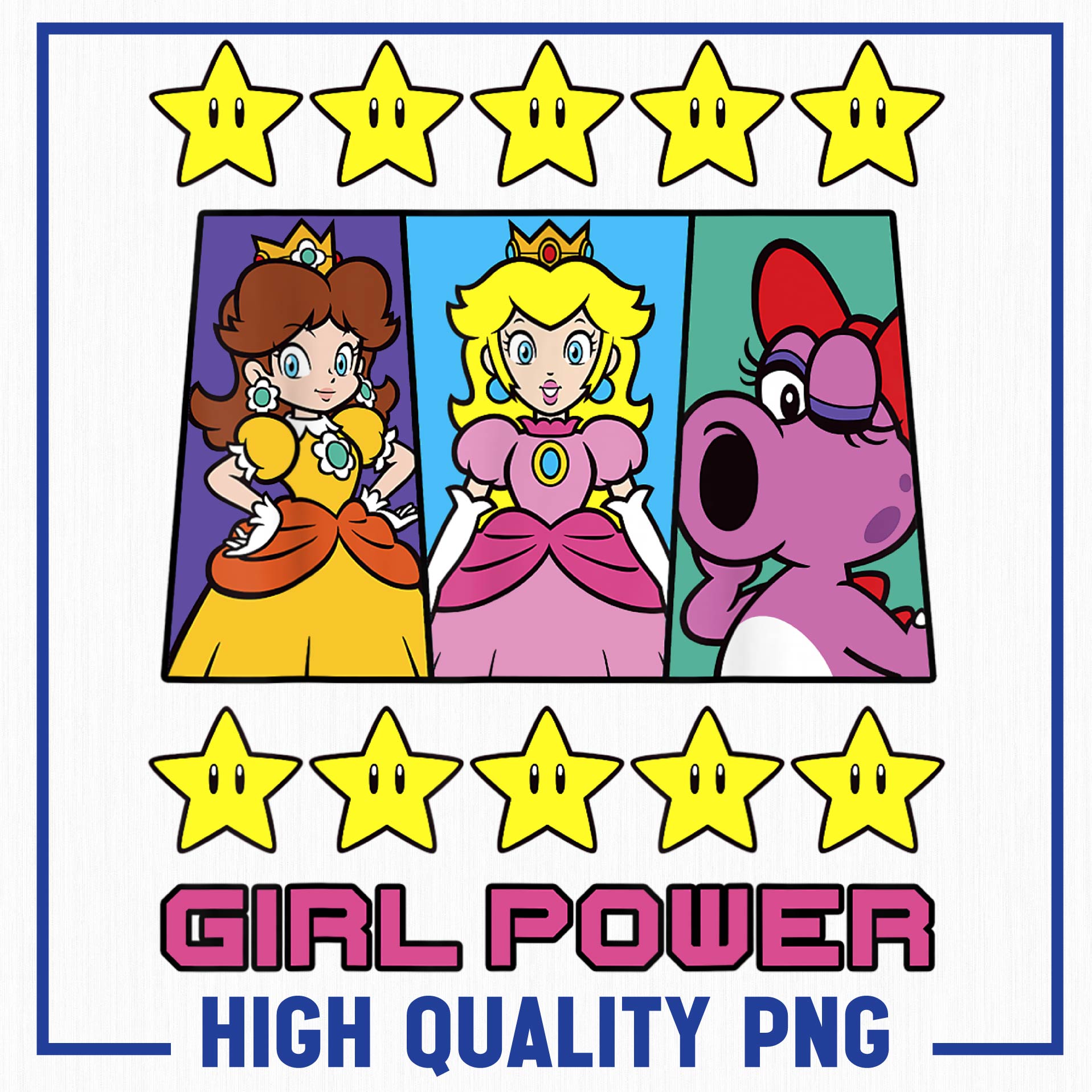 Super Mario Png, Daisy Peach Birdo Girl Power Poster Png, Ma - Inspire ...