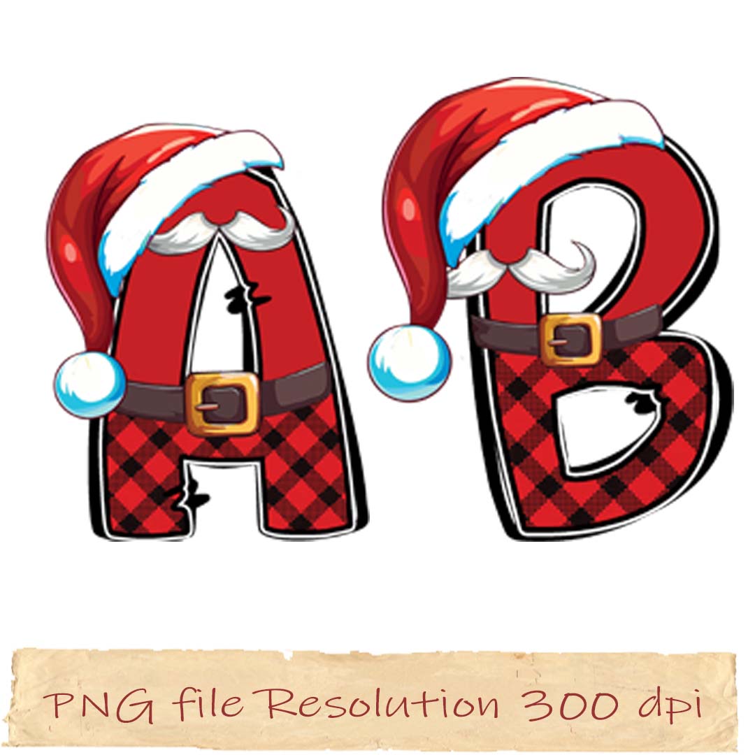 Clipart PNG Sublimation Alphabet, Christmas Alphabet Letters | Inspire ...