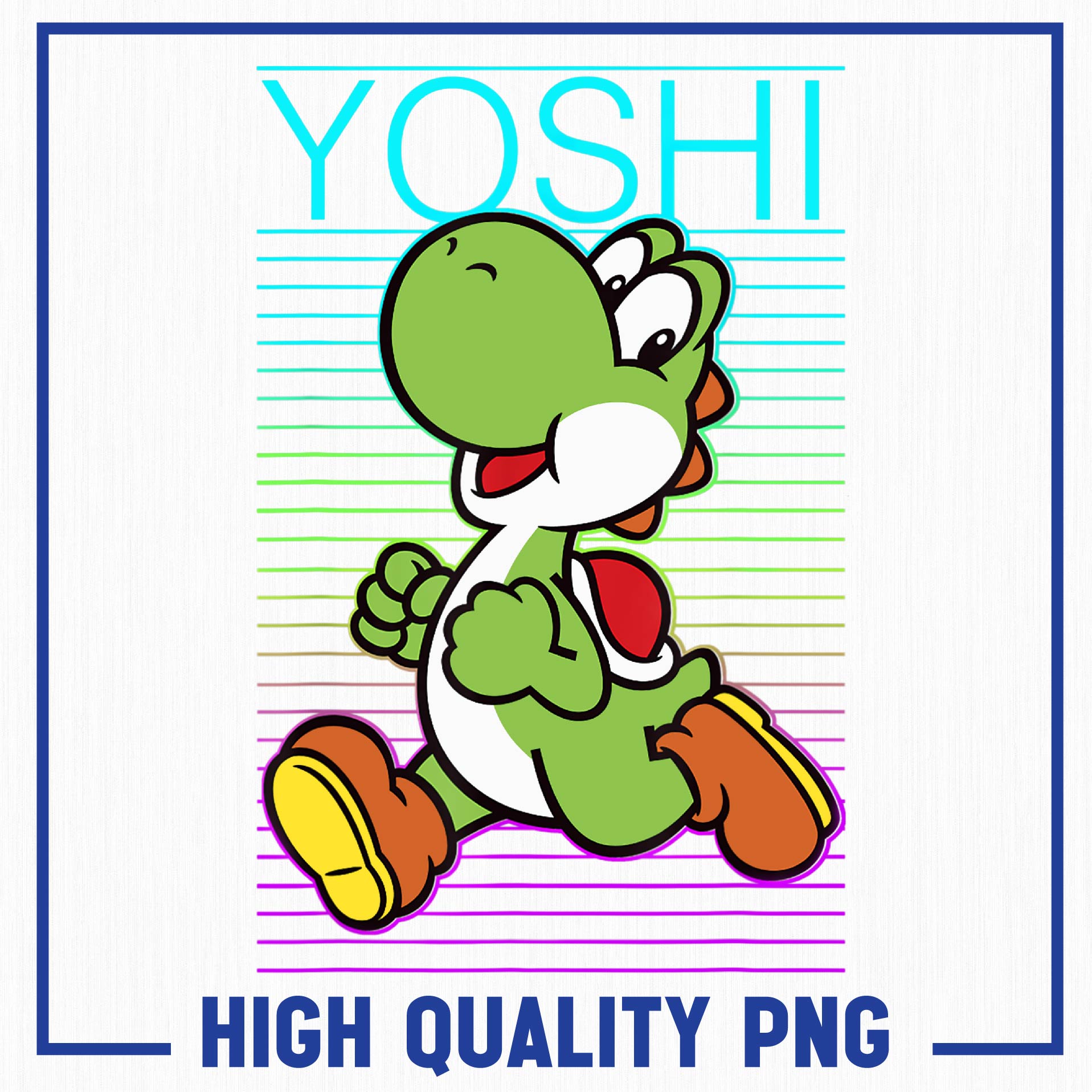 Super Mario Yoshi Retro Png, Gradient Fade Poster Png, Mario | Inspire ...