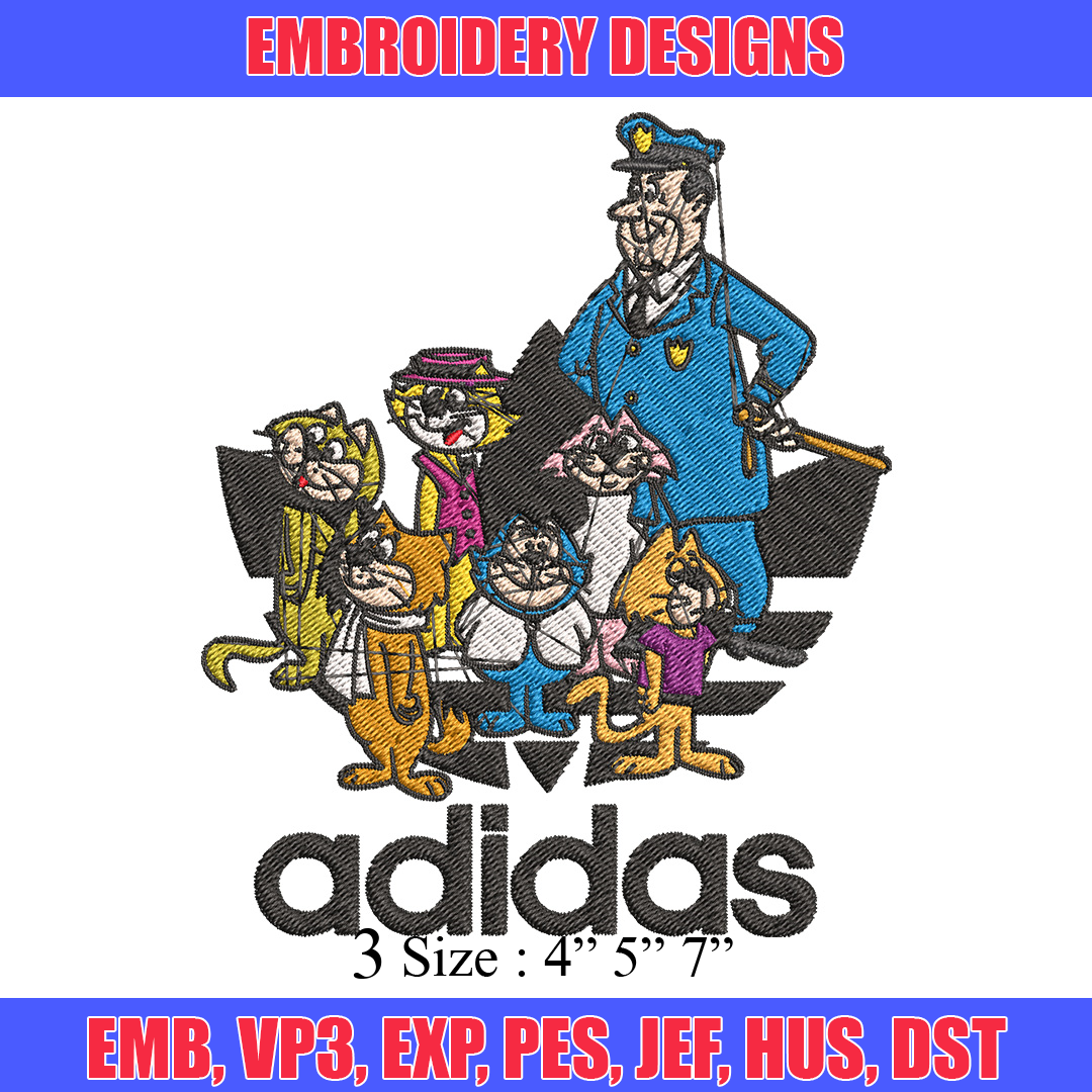 Cats cartoon adidas Embroidery Design, Adidas Embroidery, Em | Inspire ...