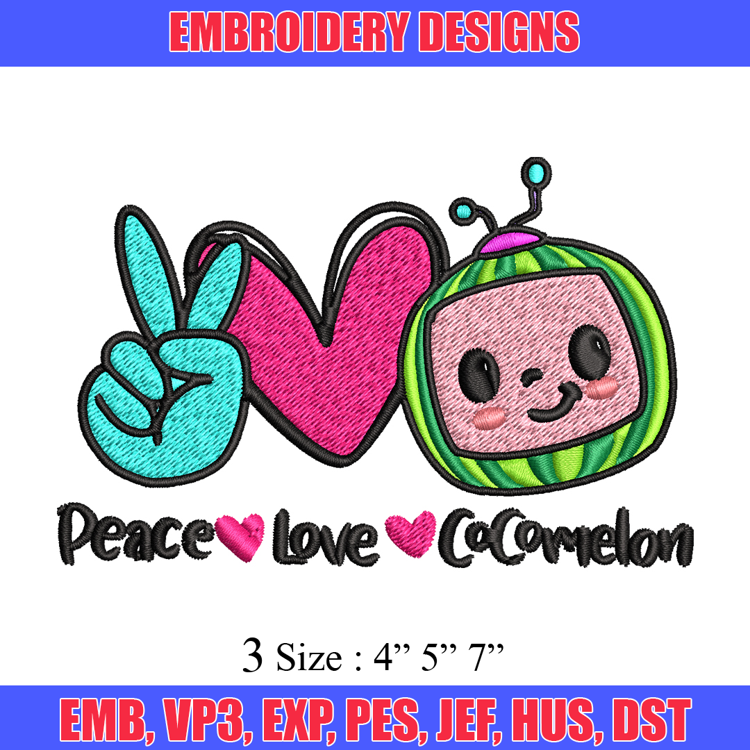 Cocomelon Logo Embroidery design, Cocomelon Embroidery, logo | Inspire ...
