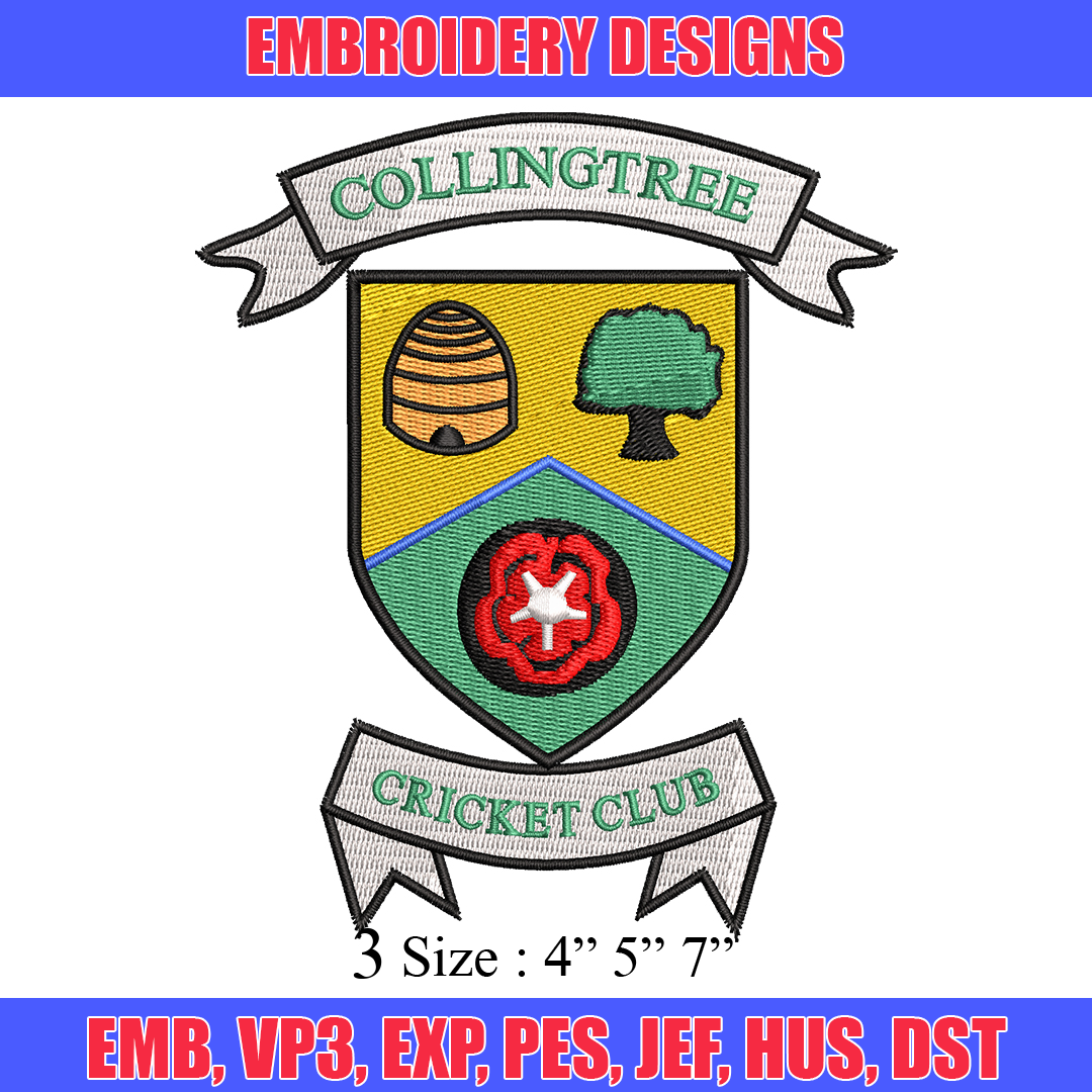 Collingtree Cricket embroidery design, Collingtree Cricket e | Inspire ...