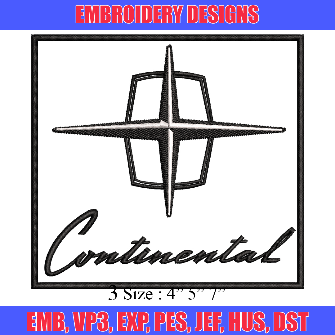 Continental logo embroidery design, Continental logo embroid | Inspire ...