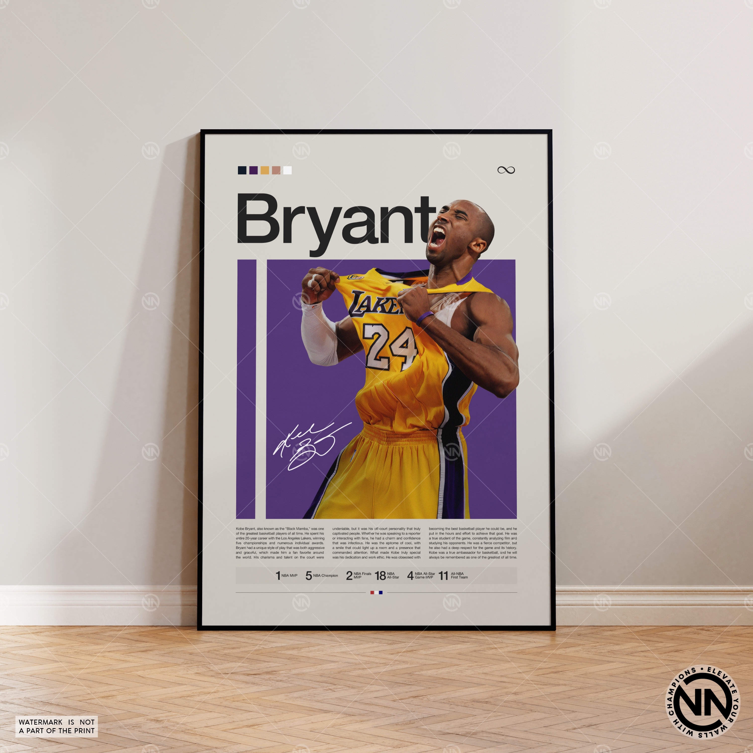 Kobe Bryant Poster, LA Lakers Poster, NBA Poster, Sports Pos | Inspire ...