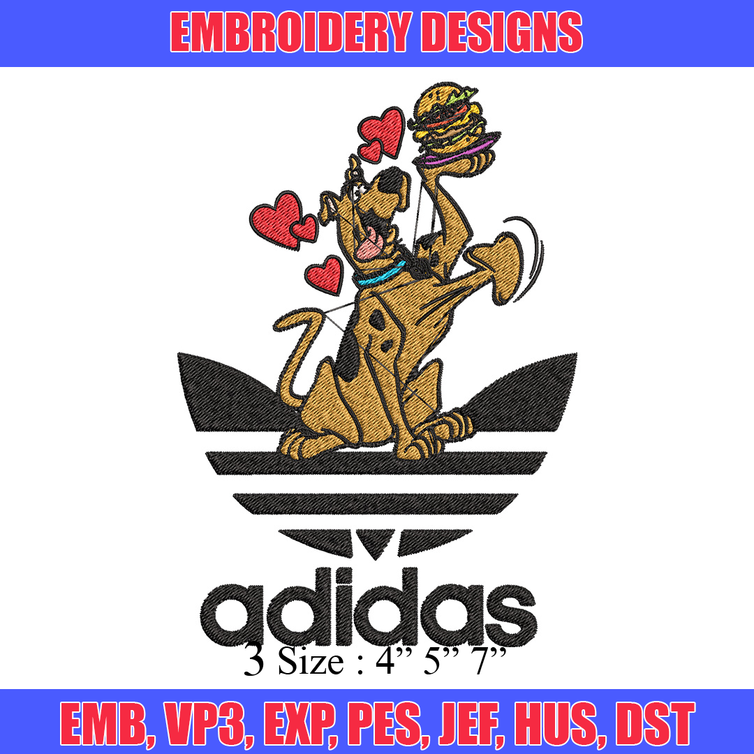 Dog love adidas Embroidery Design, Adidas Embroidery, Embroi | Inspire ...