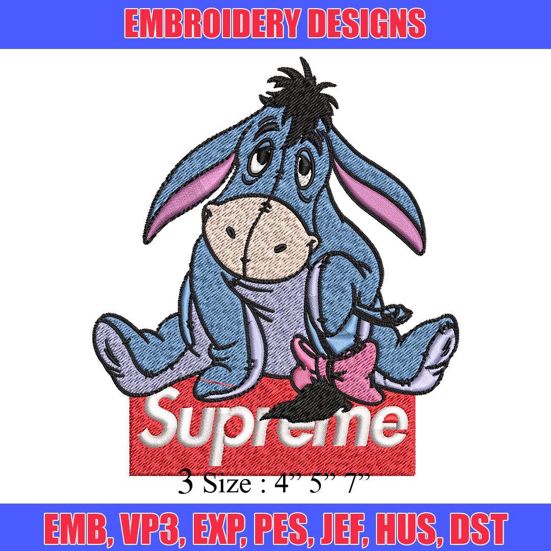 Eeyore Supreme Embroidery design, Eeyore Supreme Embroidery, | Inspire ...