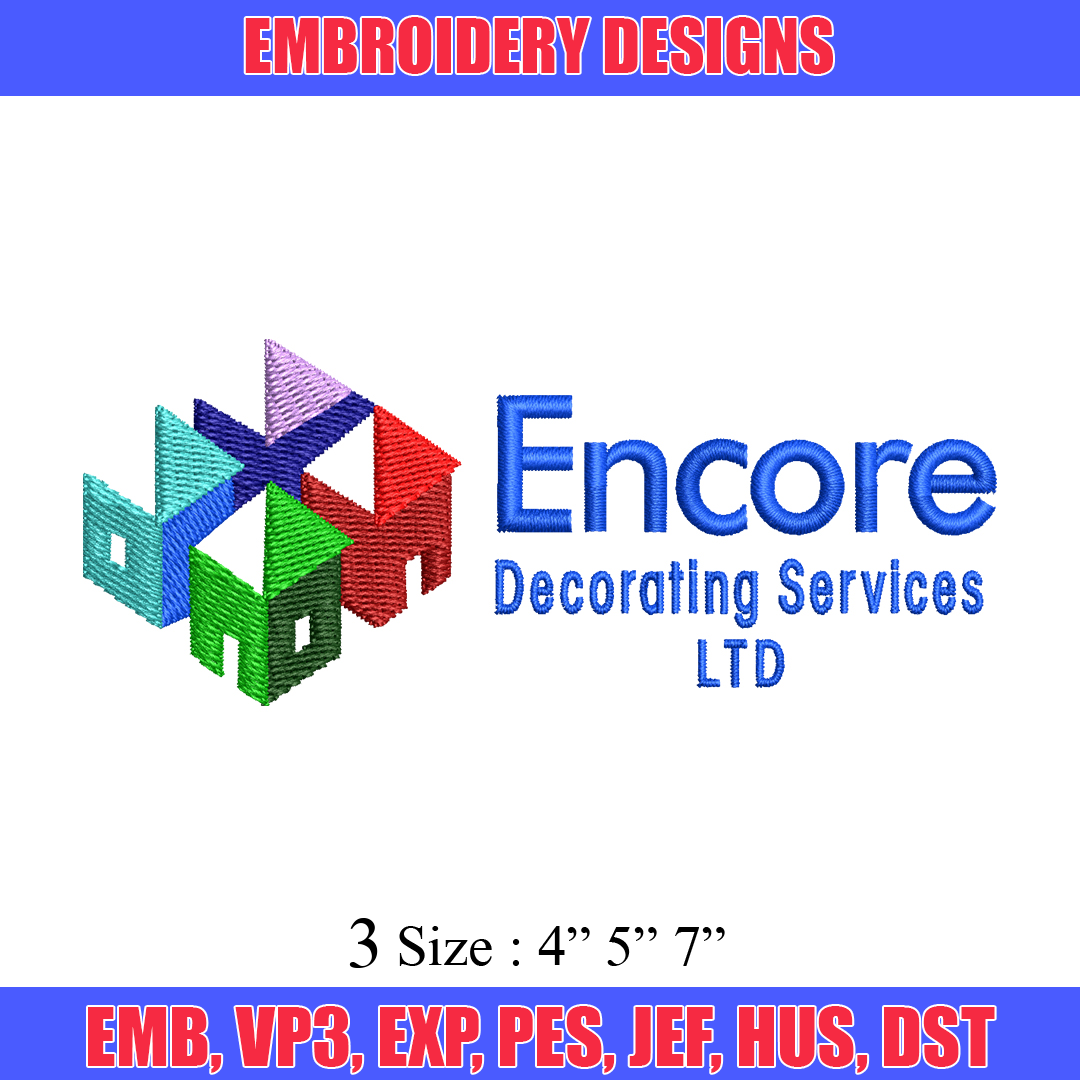 Encore logo embroidery design, Encore logo embroidery, logo | Inspire ...