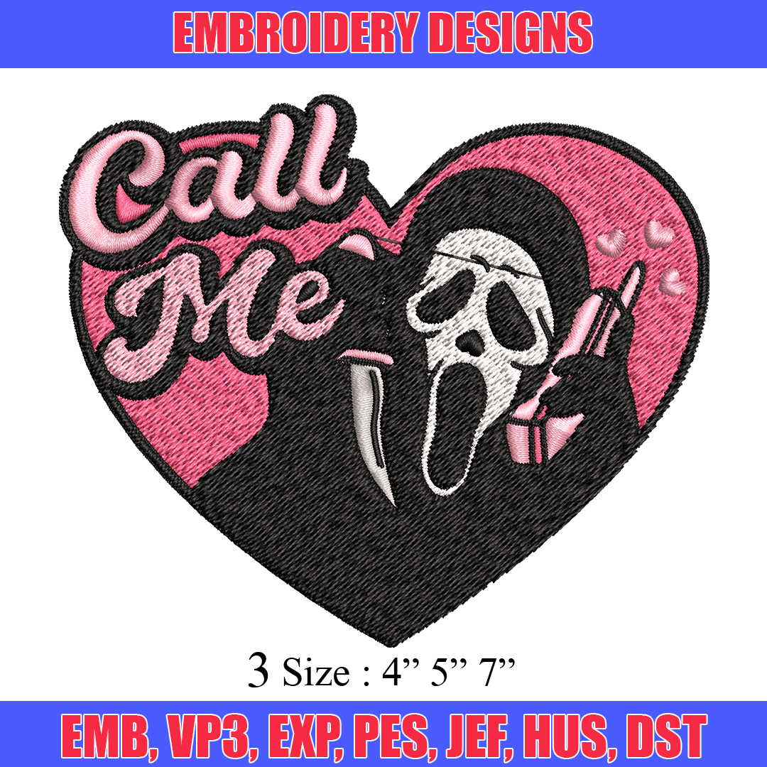 Ghostface Scream Embroidery design, Horror Embroidery, Embro | Inspire ...