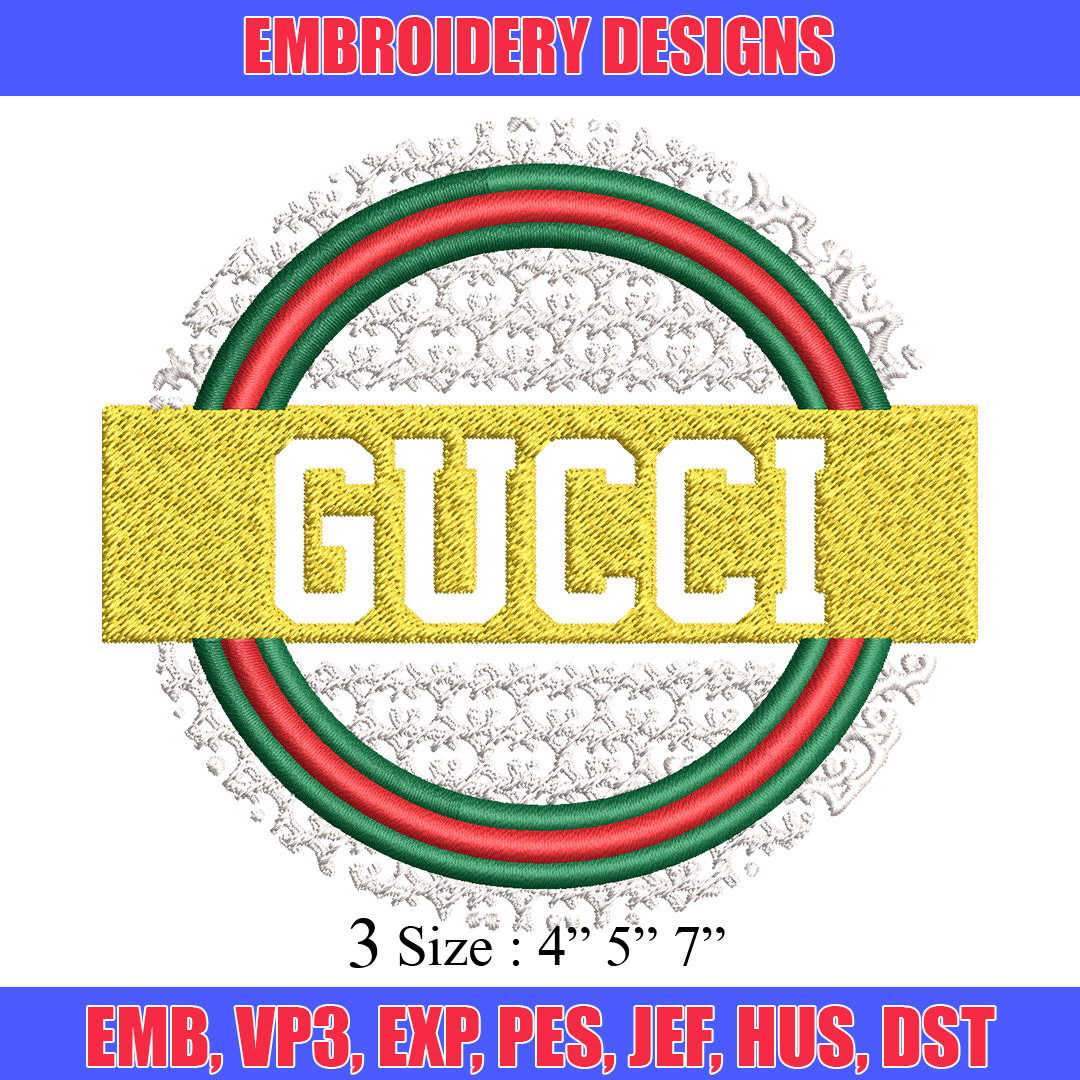 Gucci logo Embroidery Design, Gucci Embroidery, Brand Embroi | Inspire ...