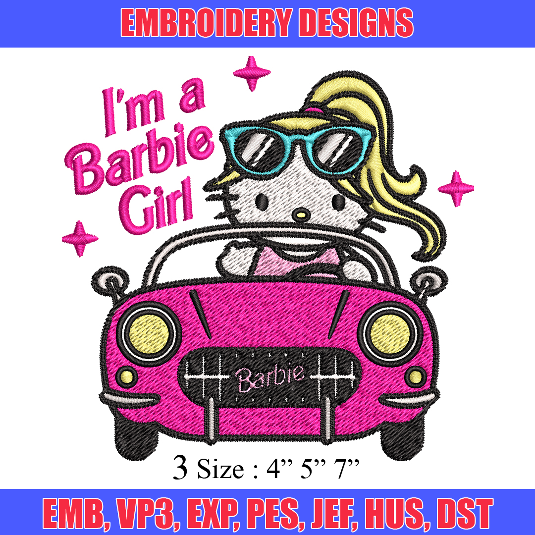 I'm a barbie girl Embroidery design, Barbie logo Embroidery, - Inspire ...