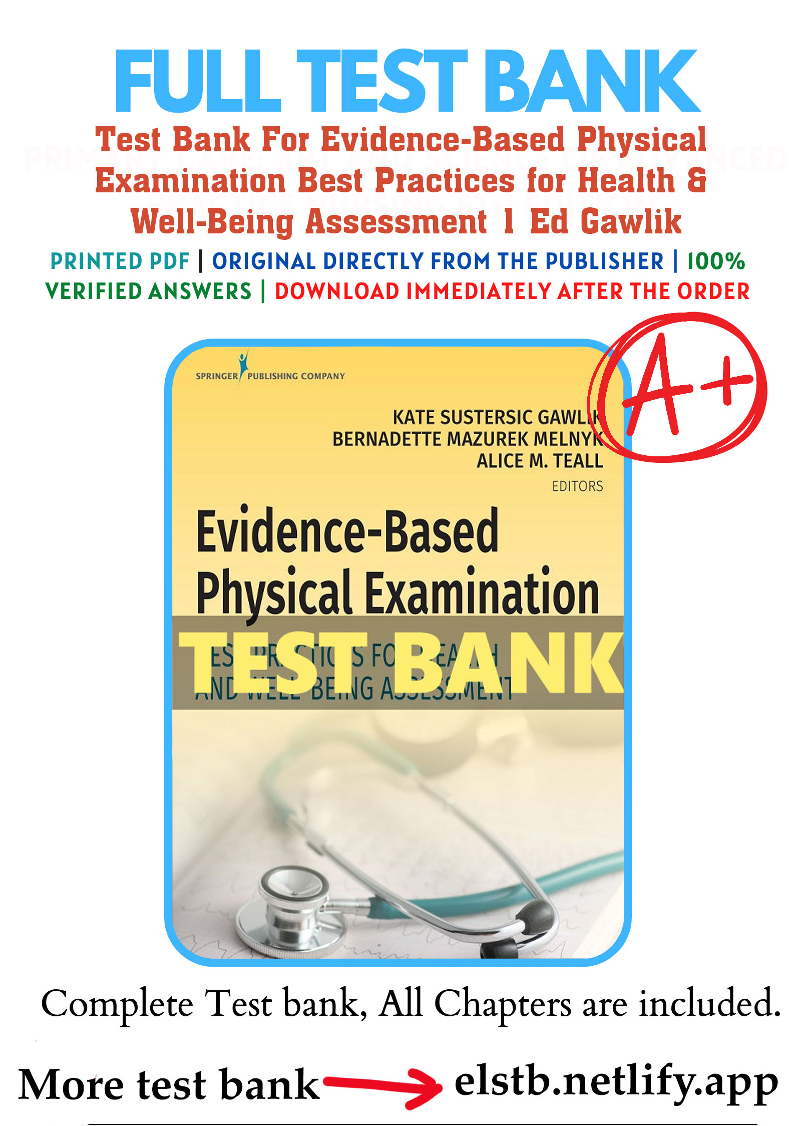 Test Bank For Evidence-Based Physical Examination Best Pract | Inspire ...