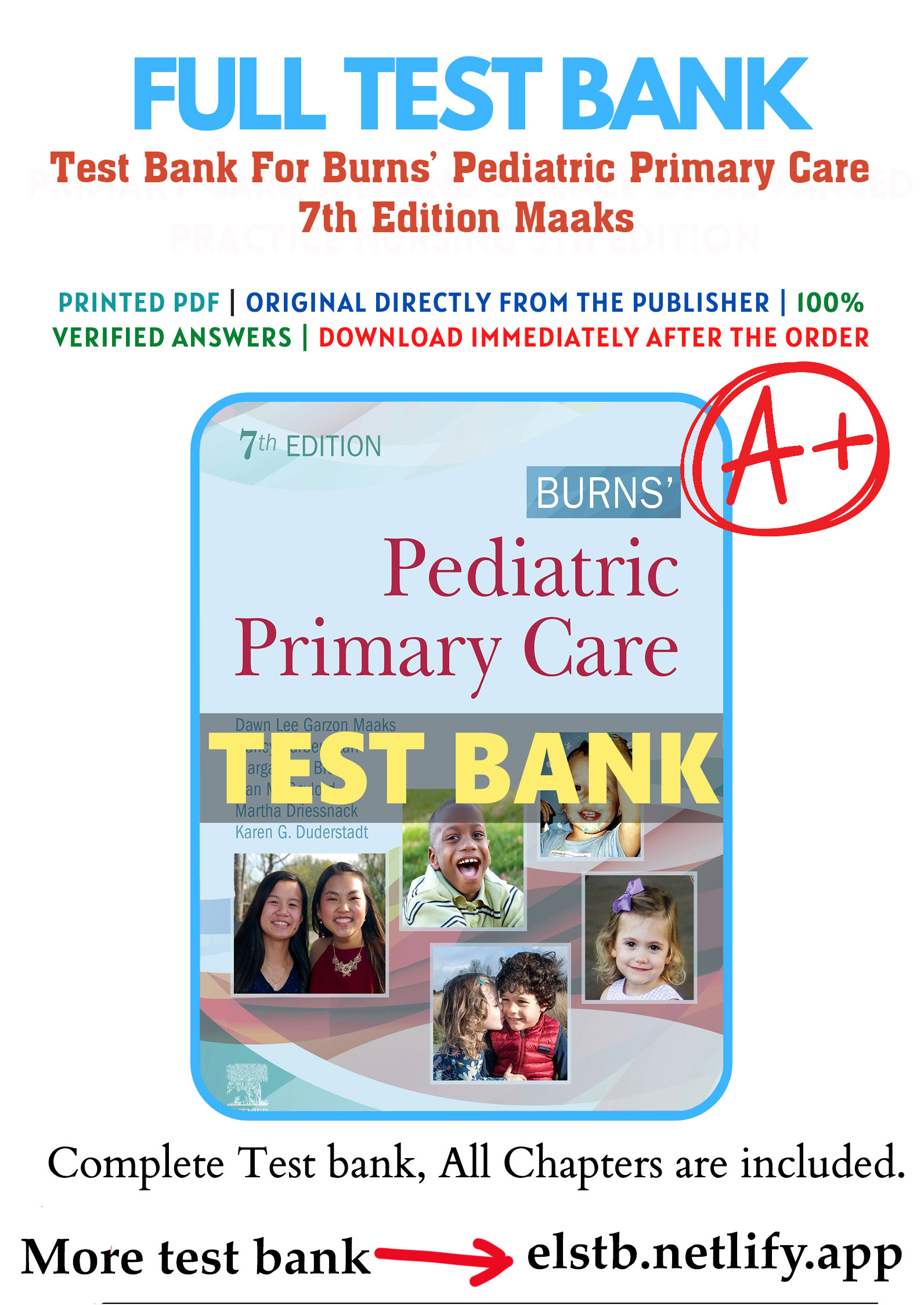 Test Bank For Burns’ Pediatric Primary Care 7th Edition Maak | Inspire ...