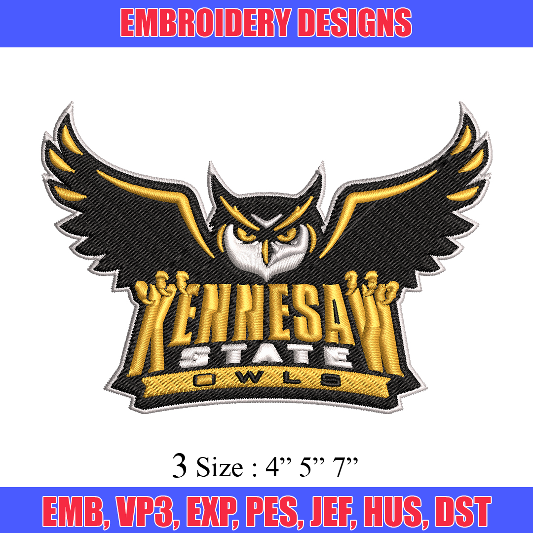 Kennesaw State Owls embroidery design, Kennesaw State Owls e | Inspire ...