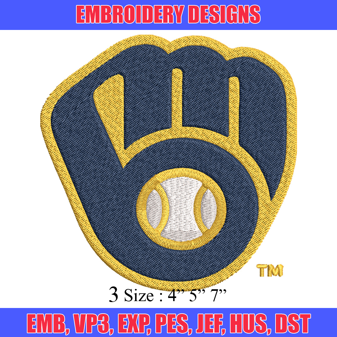 Milwaukee Brewers Embroidery Design, Brand Embroidery, Embro | Inspire ...