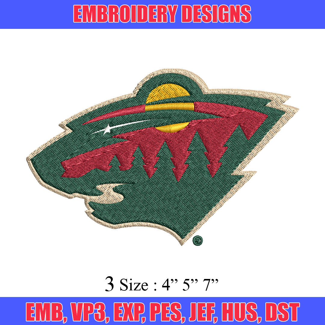 Minnesota wild Embroidery Design, Brand Embroidery, Embroide | Inspire ...