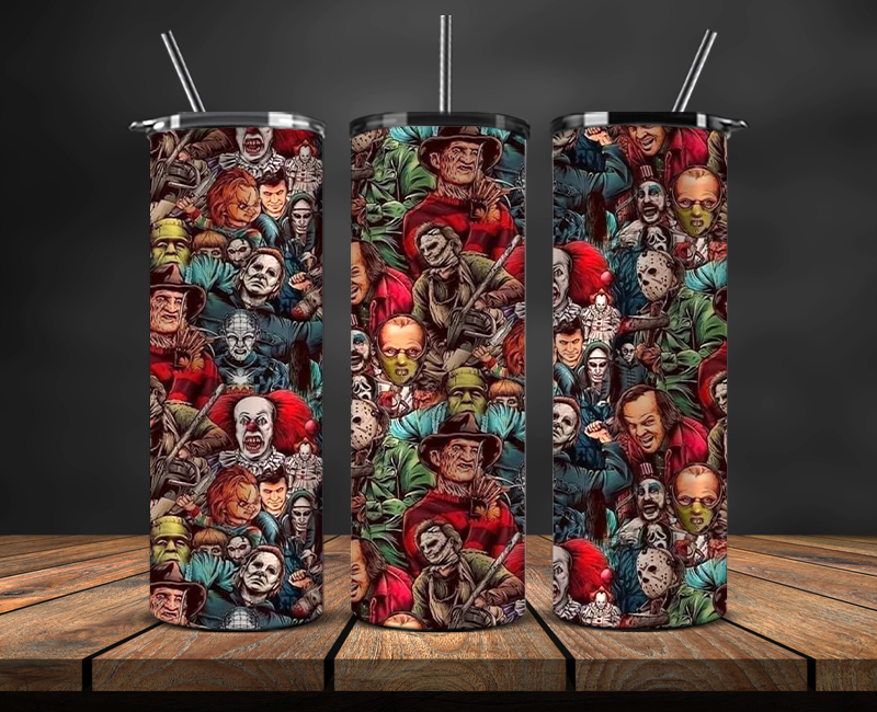 Halloween 20oz Tumbler Wrap ,Horror films Tumbler Wrap PNG, | Inspire ...
