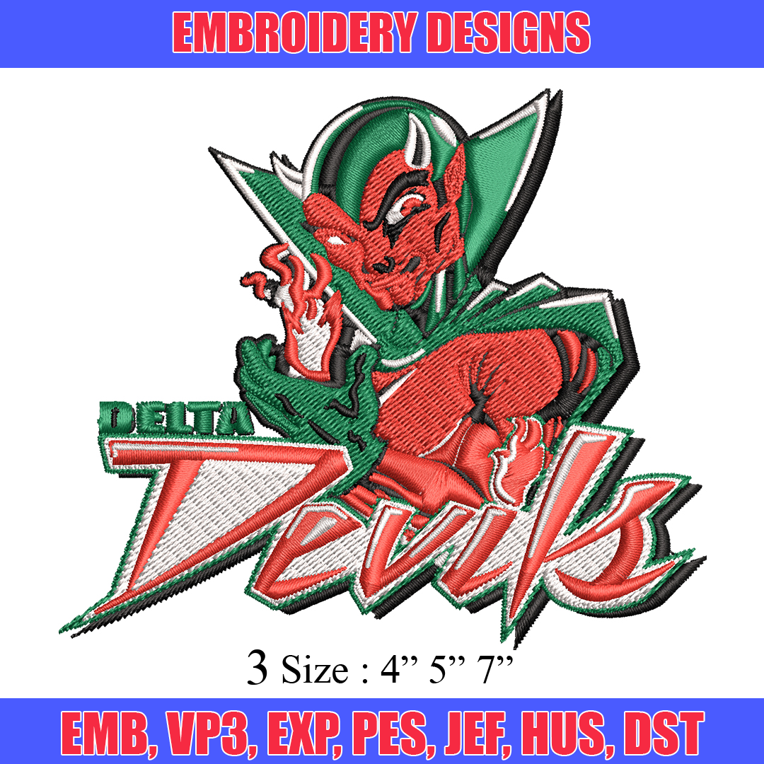 Mississippi Valley State Delta Devils embroidery, logo embro | Inspire ...